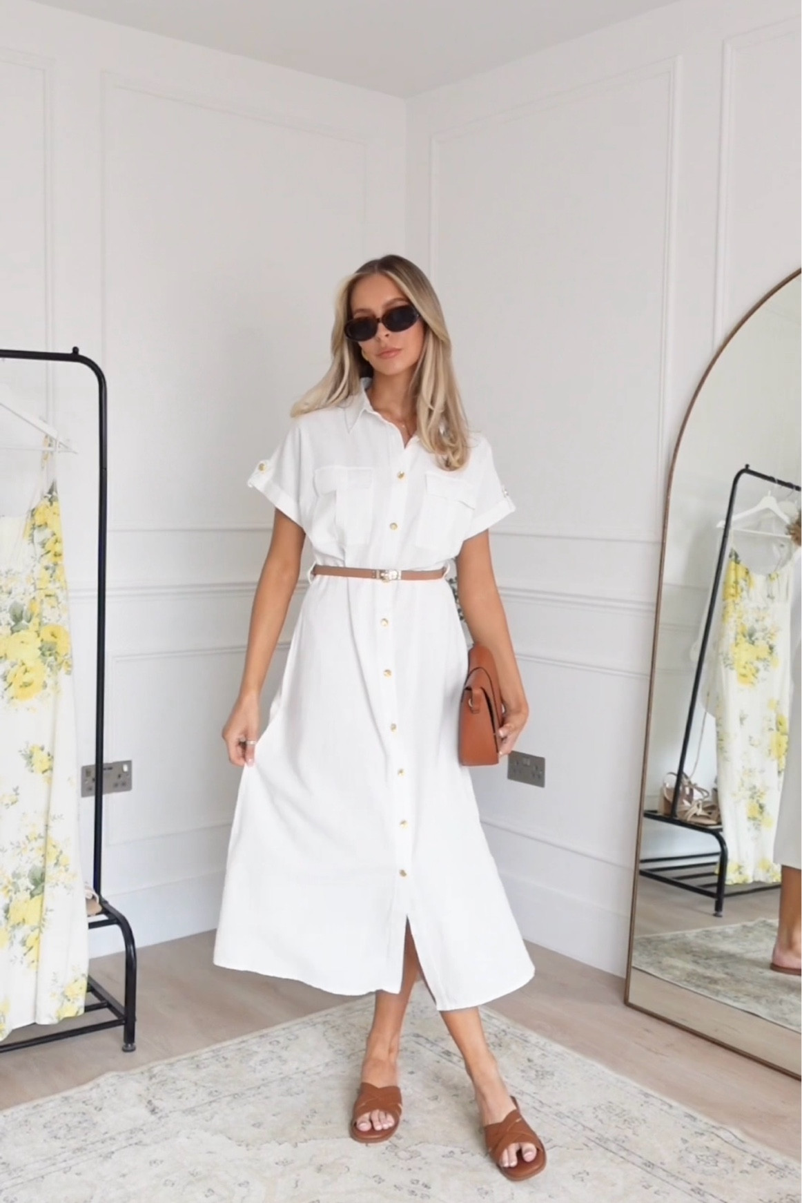 Off White Utility Belted Midi … curated on LTK