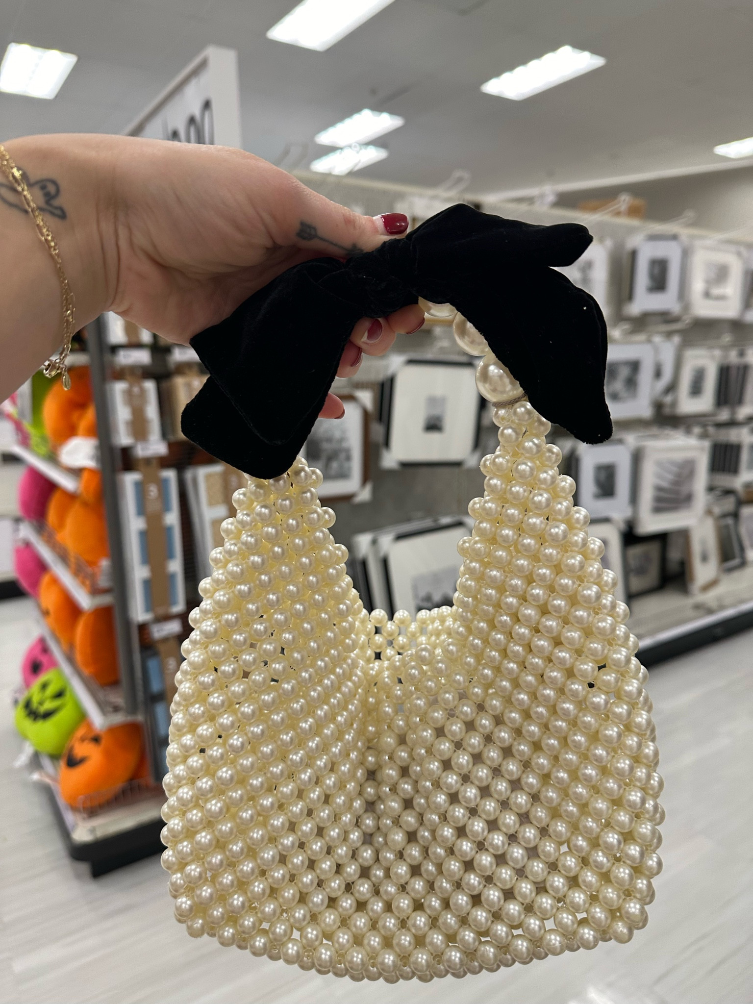 Beaded Pearl Bow Shoulder Bag - A … curated on LTK