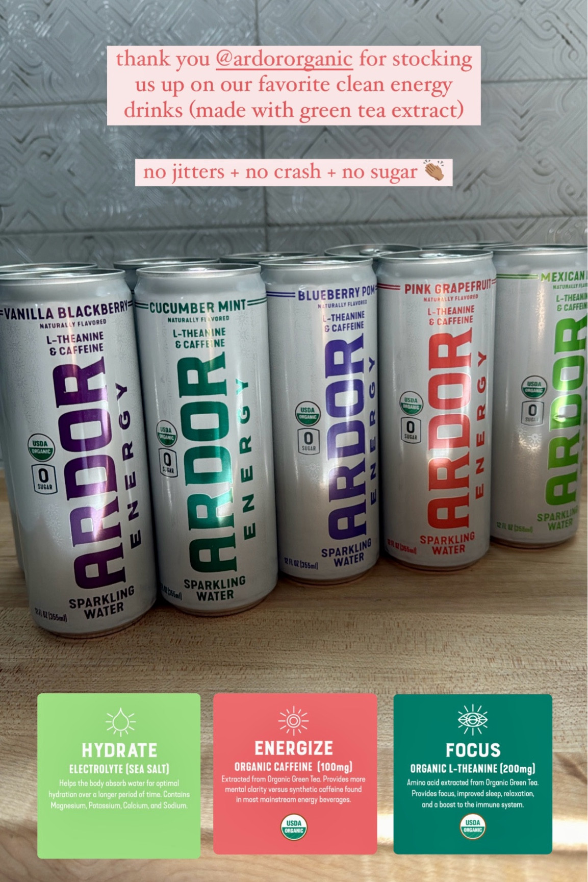ARDOR ENERGY Sparkling Water … curated on LTK