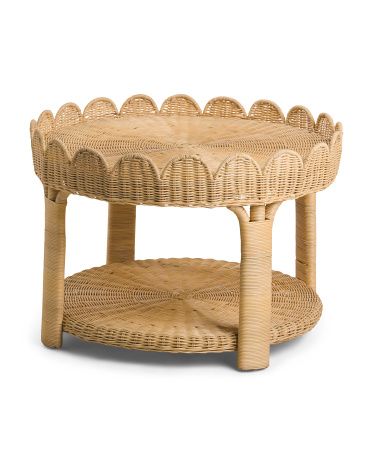 Scalloped Rattan Coffee Table curated on LTK