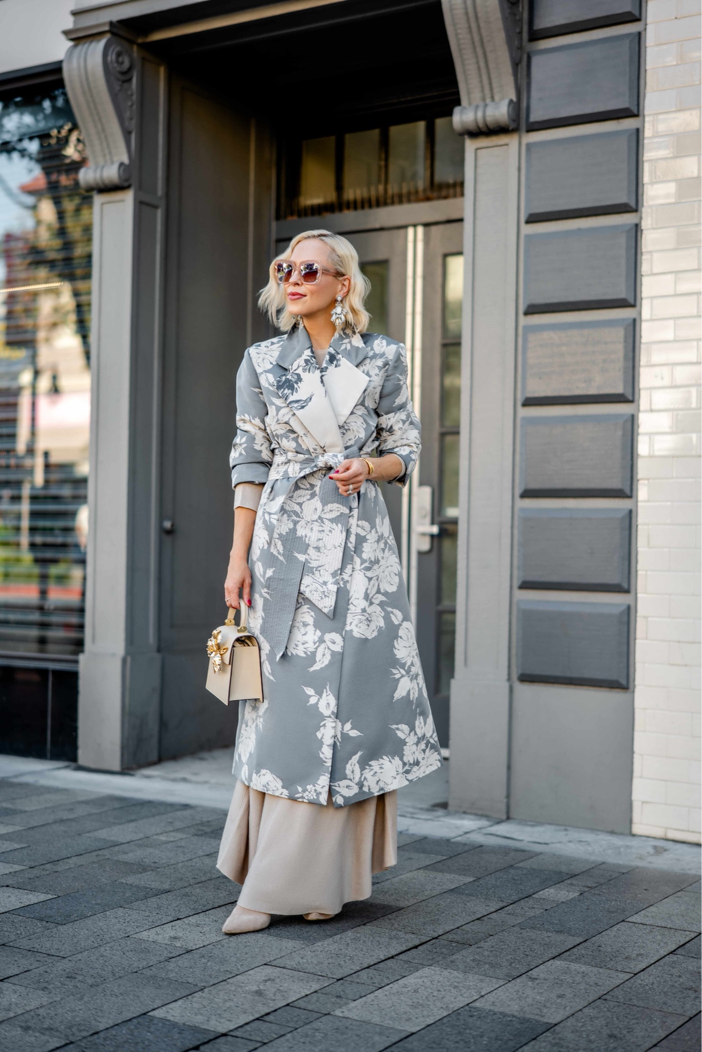 Rochelle Coat - Ivory Rose Placed curated on LTK