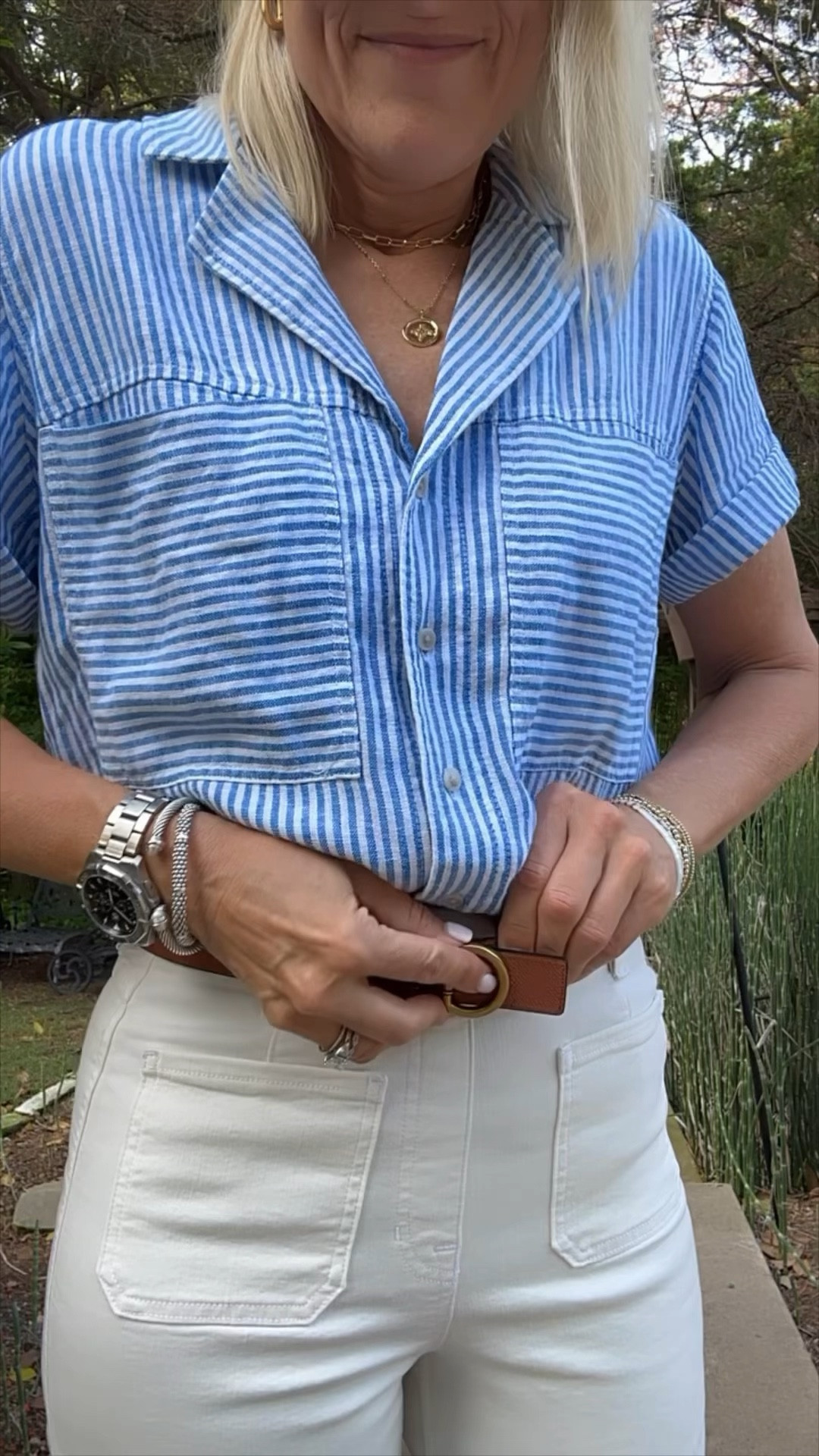 Cropped Wide-Leg Jeans, Ecru curated on LTK