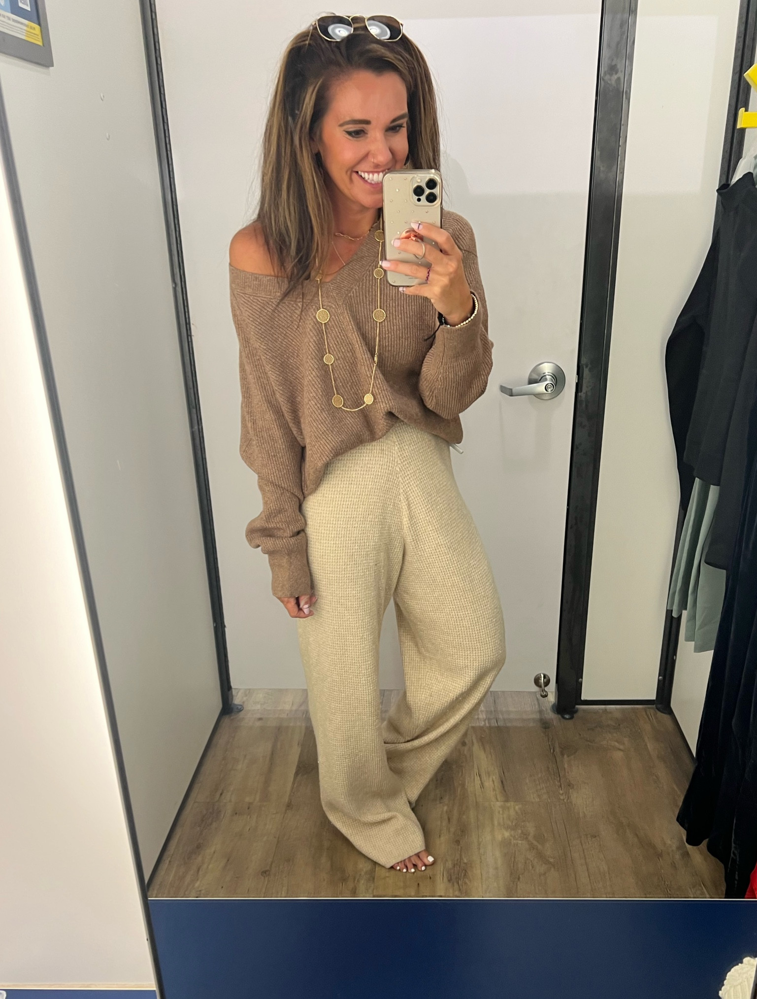 V-Neck Heathered Shaker-Stitch … curated on LTK