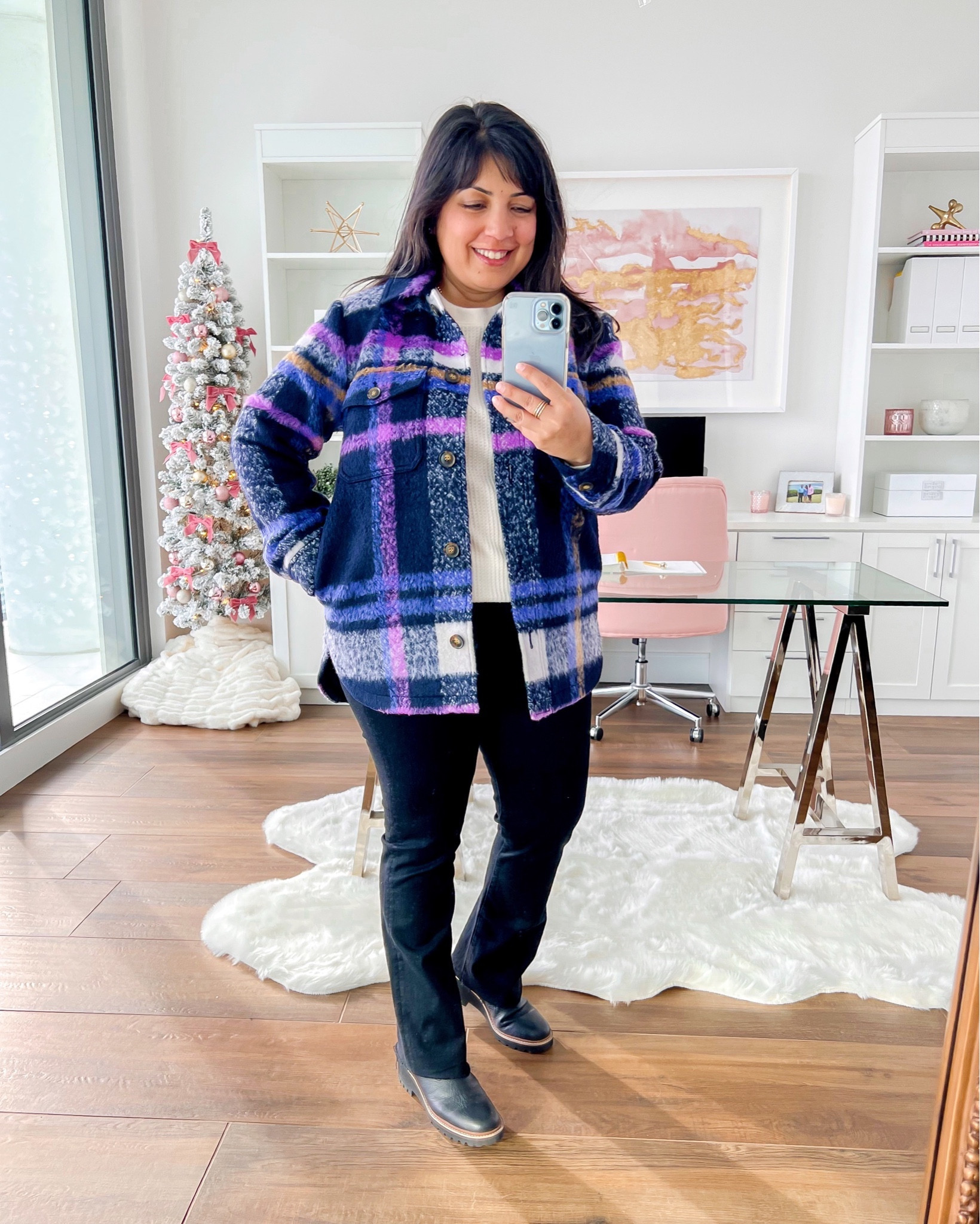 Plaid Boucle Shirt Jacket curated on LTK