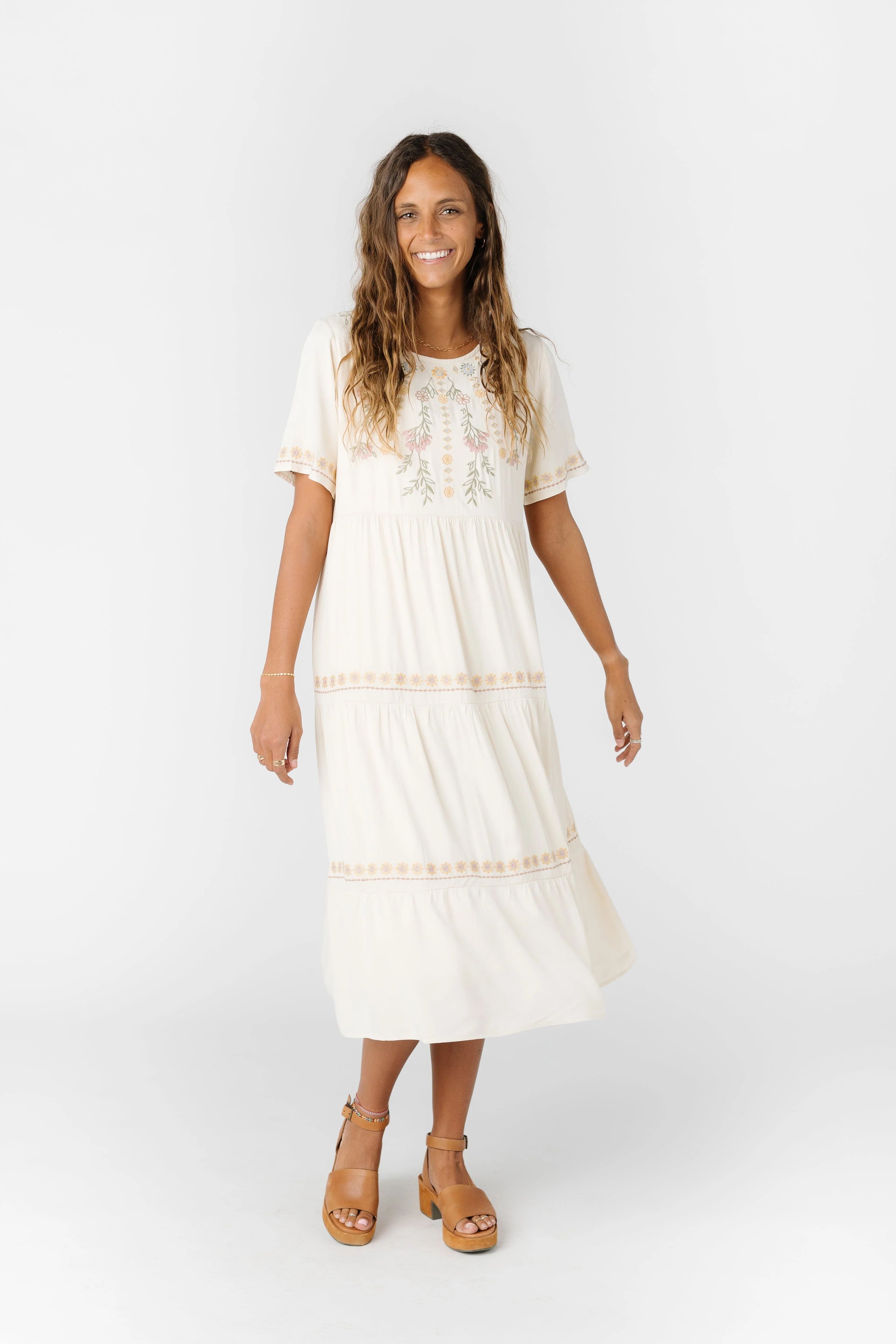Tiered Embroidered Dress curated on LTK