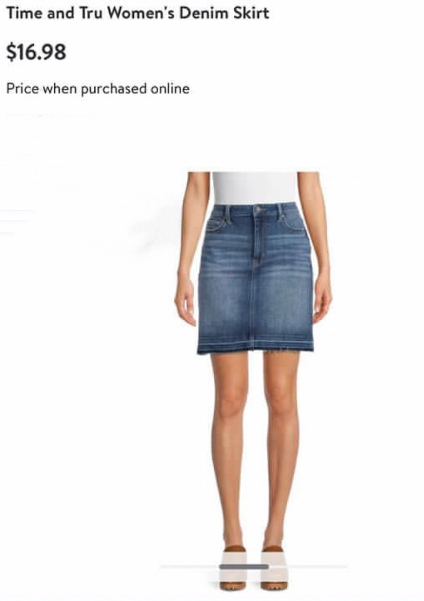 Time and Tru Women's Denim Skirt curated on LTK