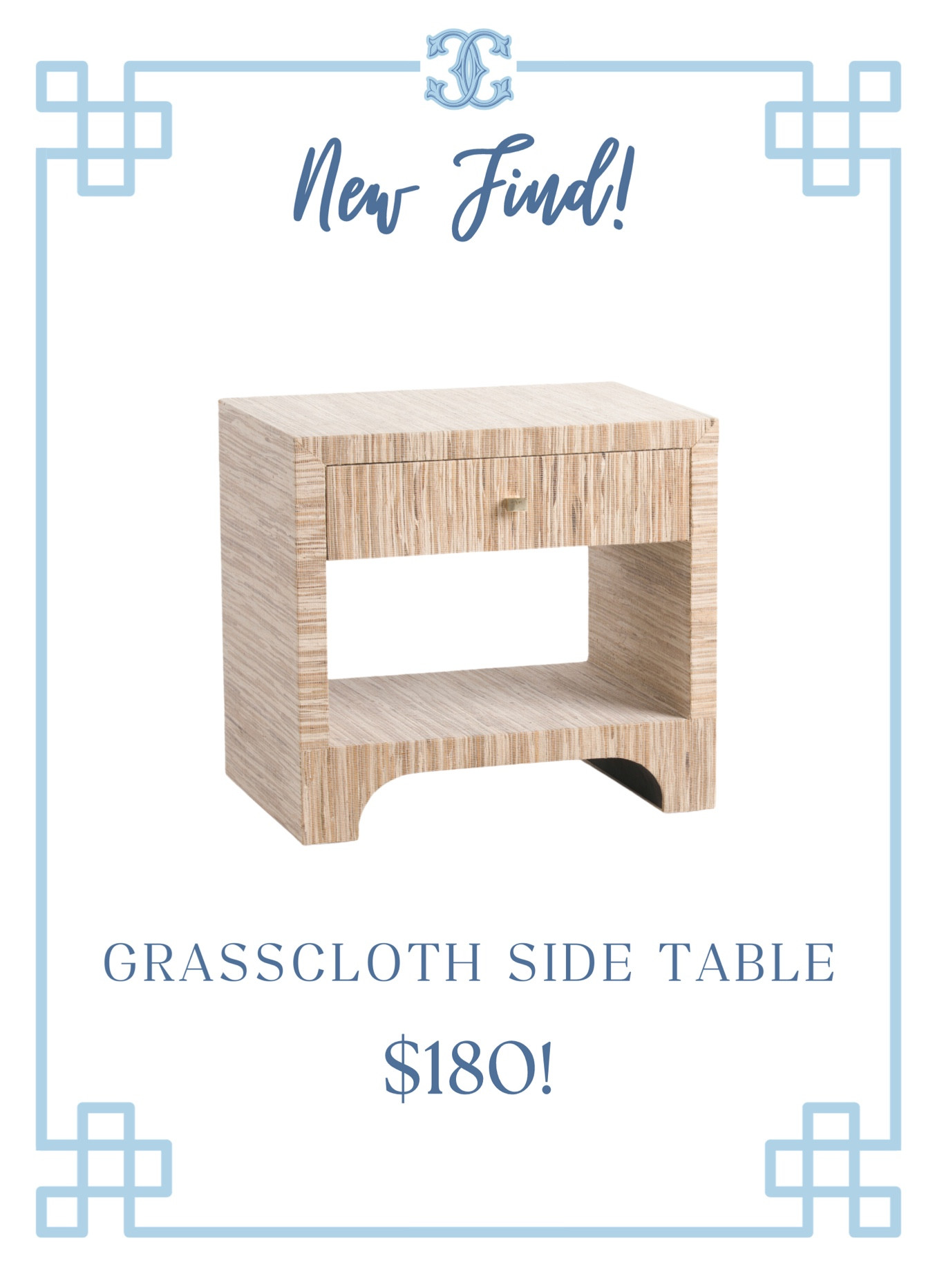 Woven Grasscloth Side Table With … curated on LTK