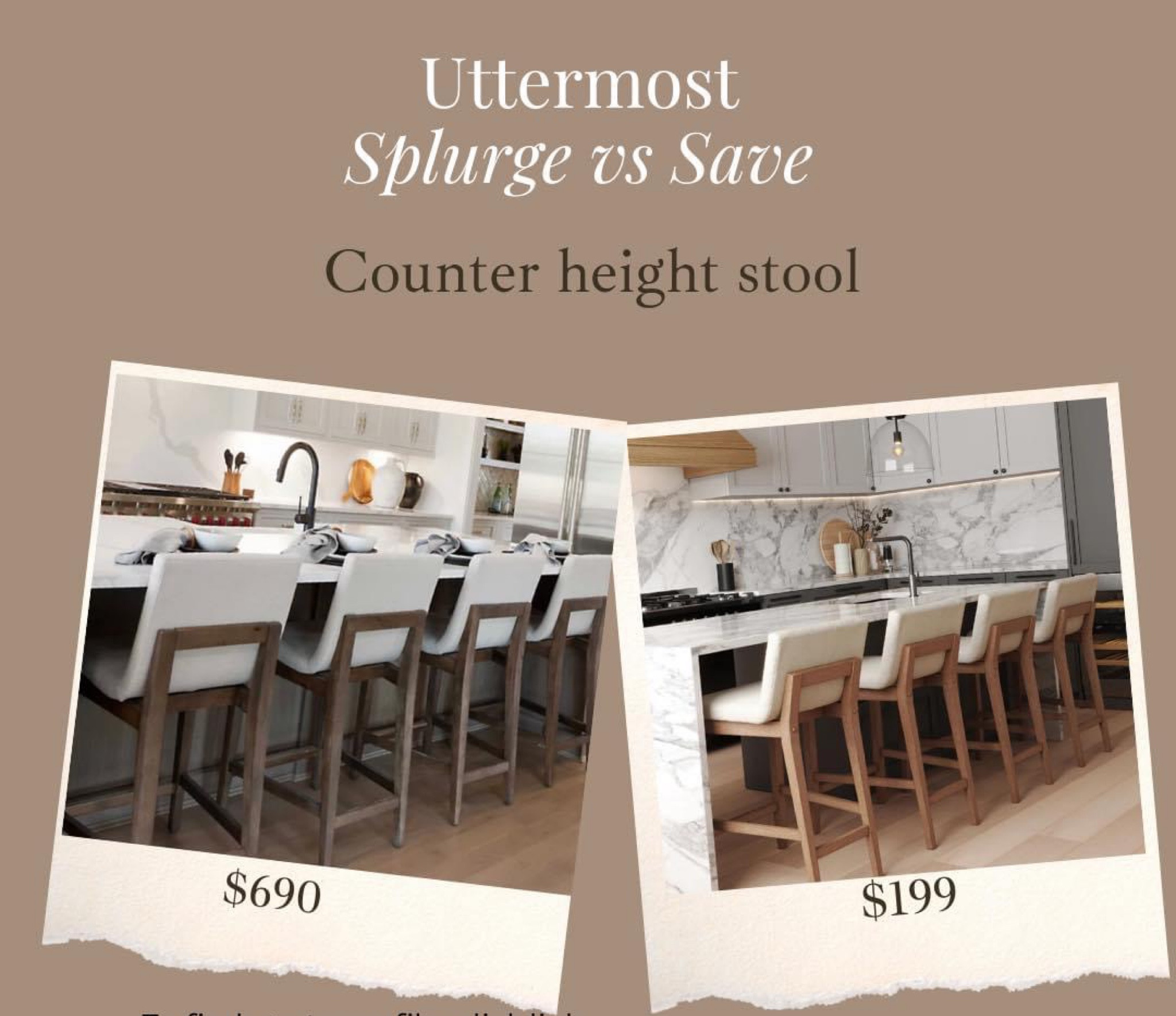 Wood Upholstered Counter Height … curated on LTK