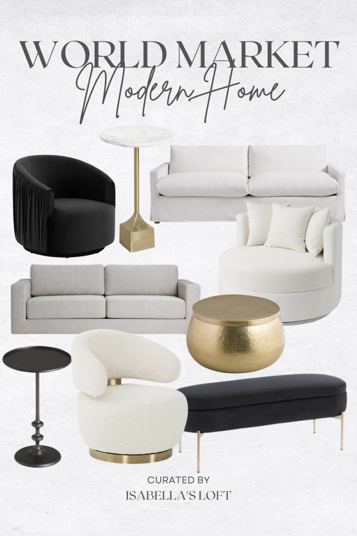Round White Marble And Gold Metal … curated on LTK