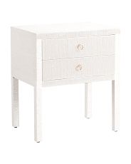 2 Drawer Raffia Woven Side Table curated on LTK