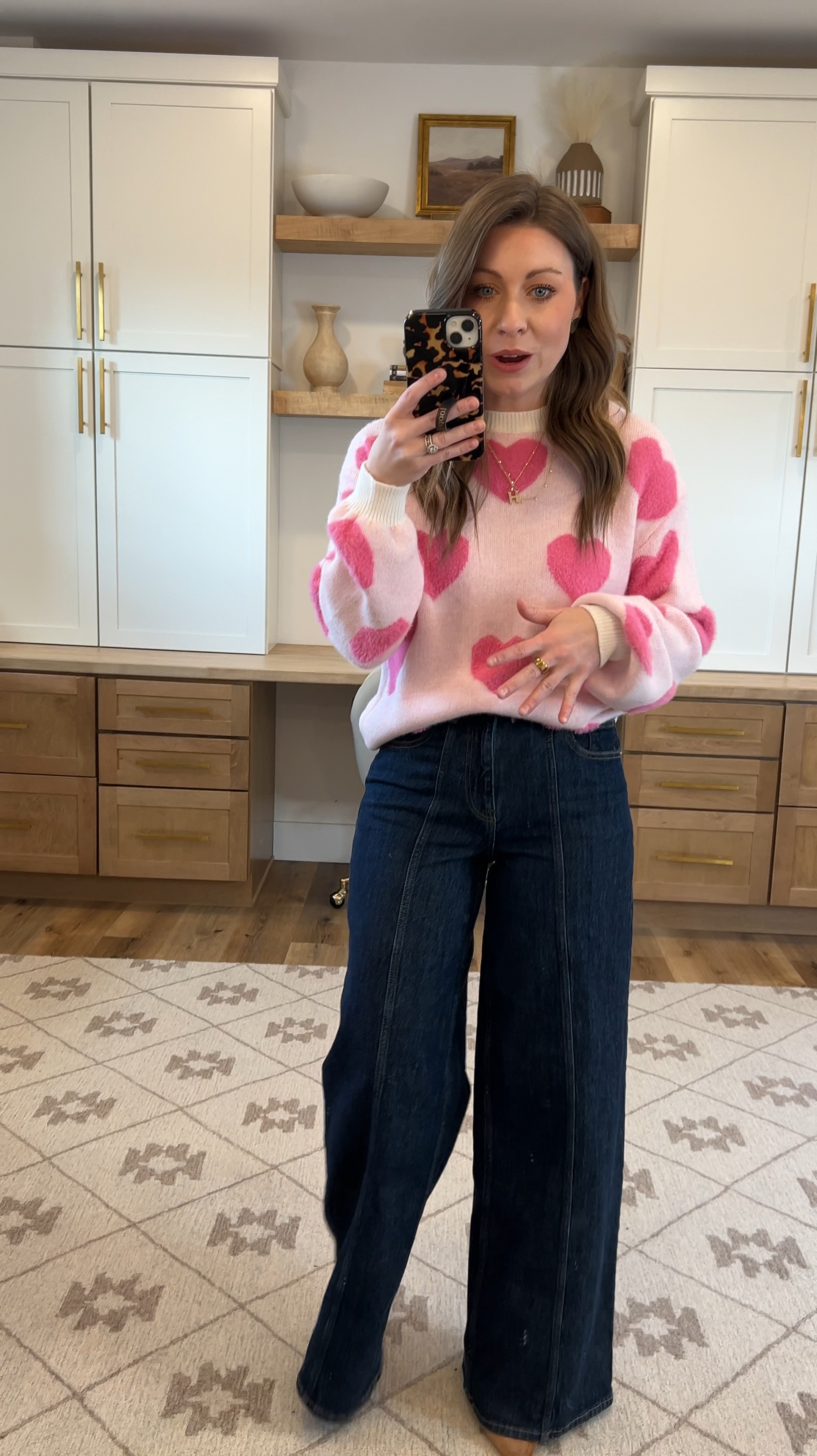 Heart Print Sweater for Women … curated on LTK