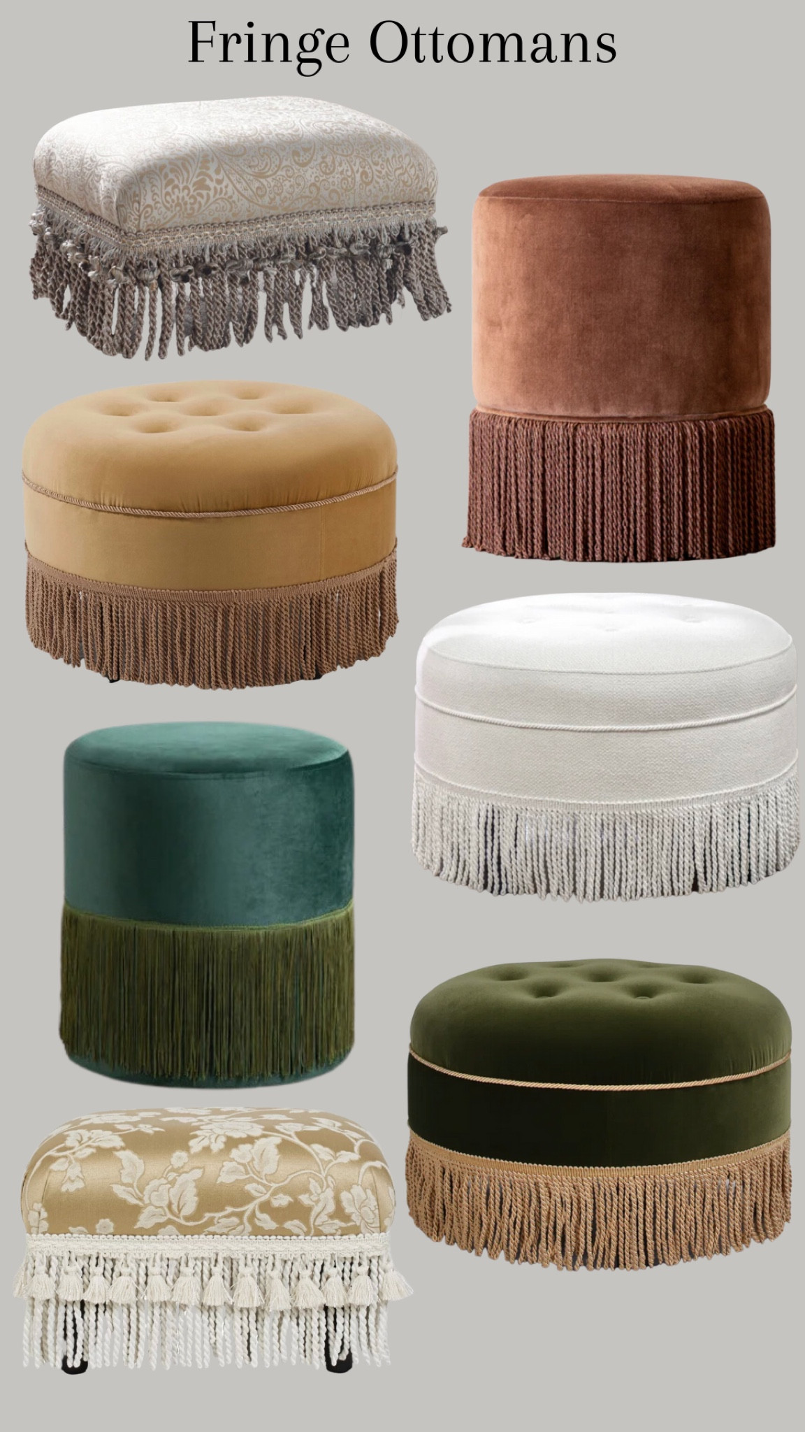 Astrid Fringe Stool curated on LTK