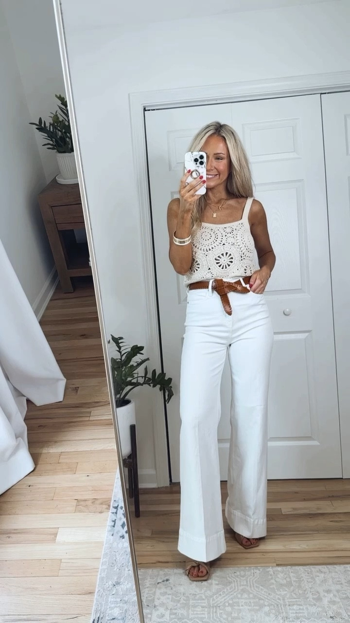 Cropped crochet tank top in … curated on LTK