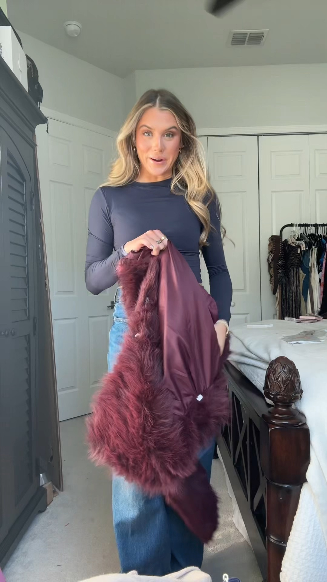 Women Faux Fur Coat Long Sleeve … curated on LTK