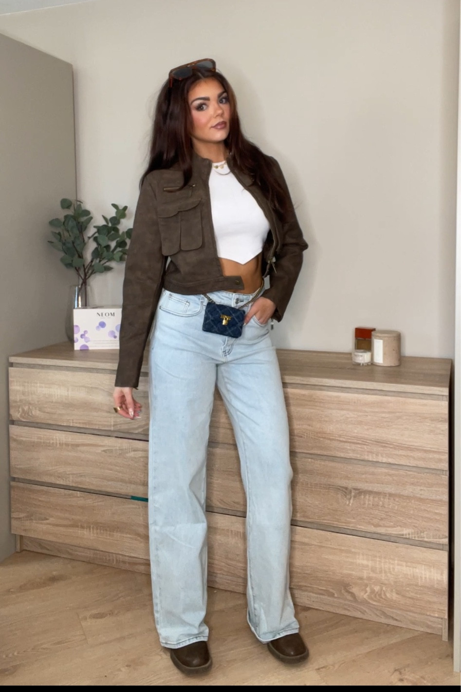 Petite Cropped Pocket Detail Faux … curated on LTK