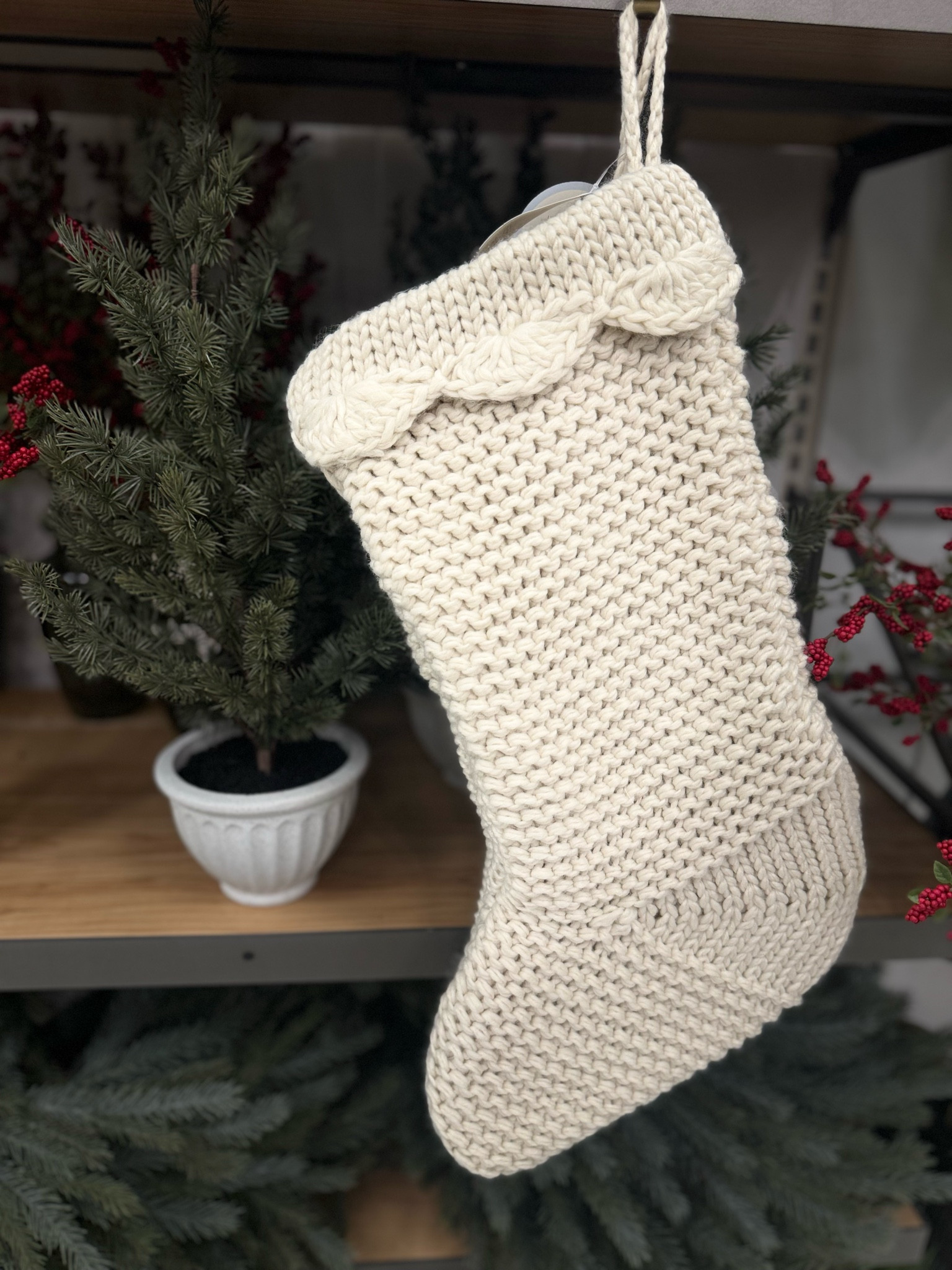 Knit Stocking with Scallop Trim … curated on LTK