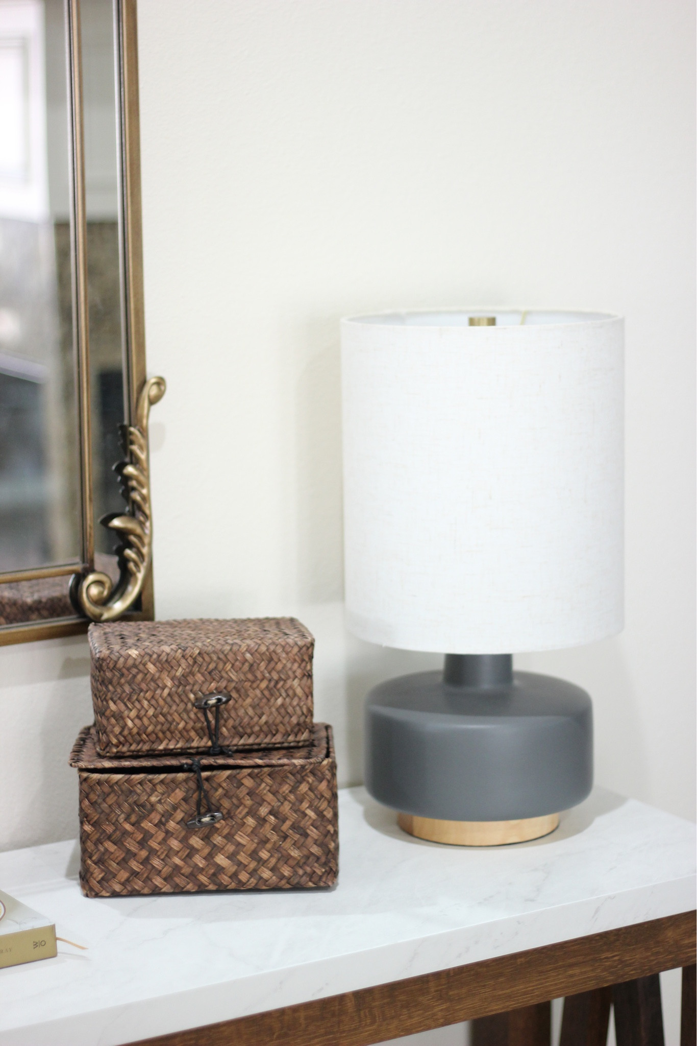 Ceramic Table Lamp with Wood Base … curated on LTK