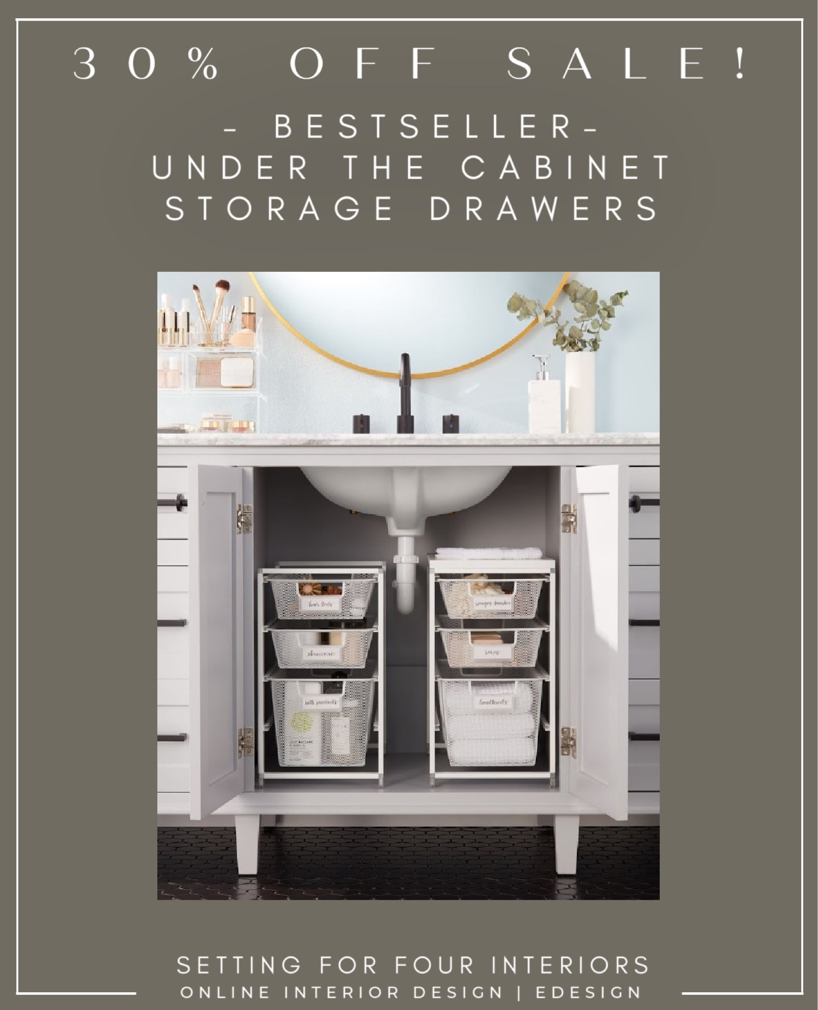 Elfa White Cabinet Drawers Bath … curated on LTK