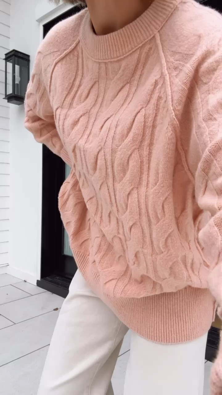 Aerie unREAL Cable Crew Sweater curated on LTK