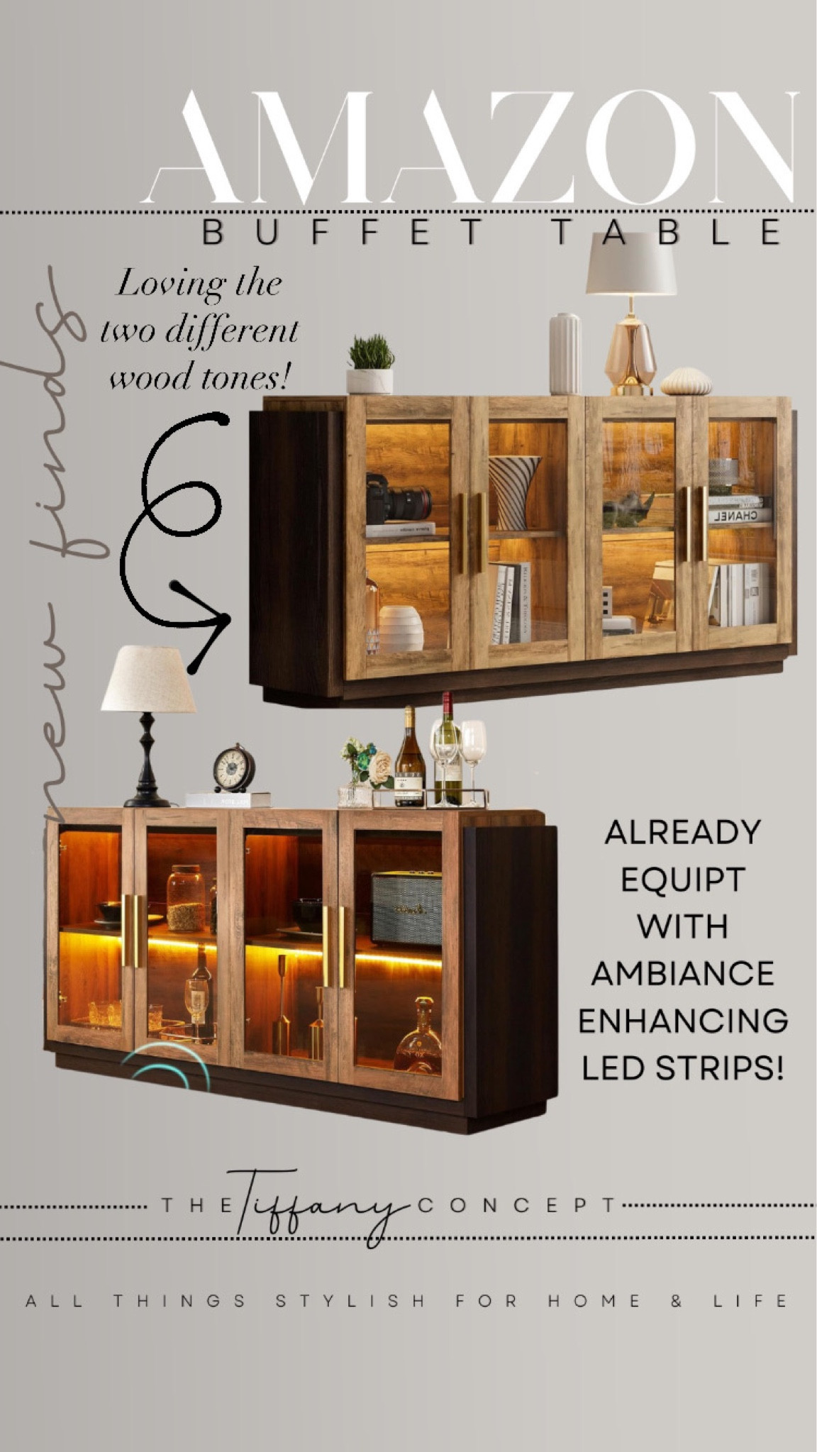 AMERLIFE Sideboard Buffet Cabinet, … curated on LTK