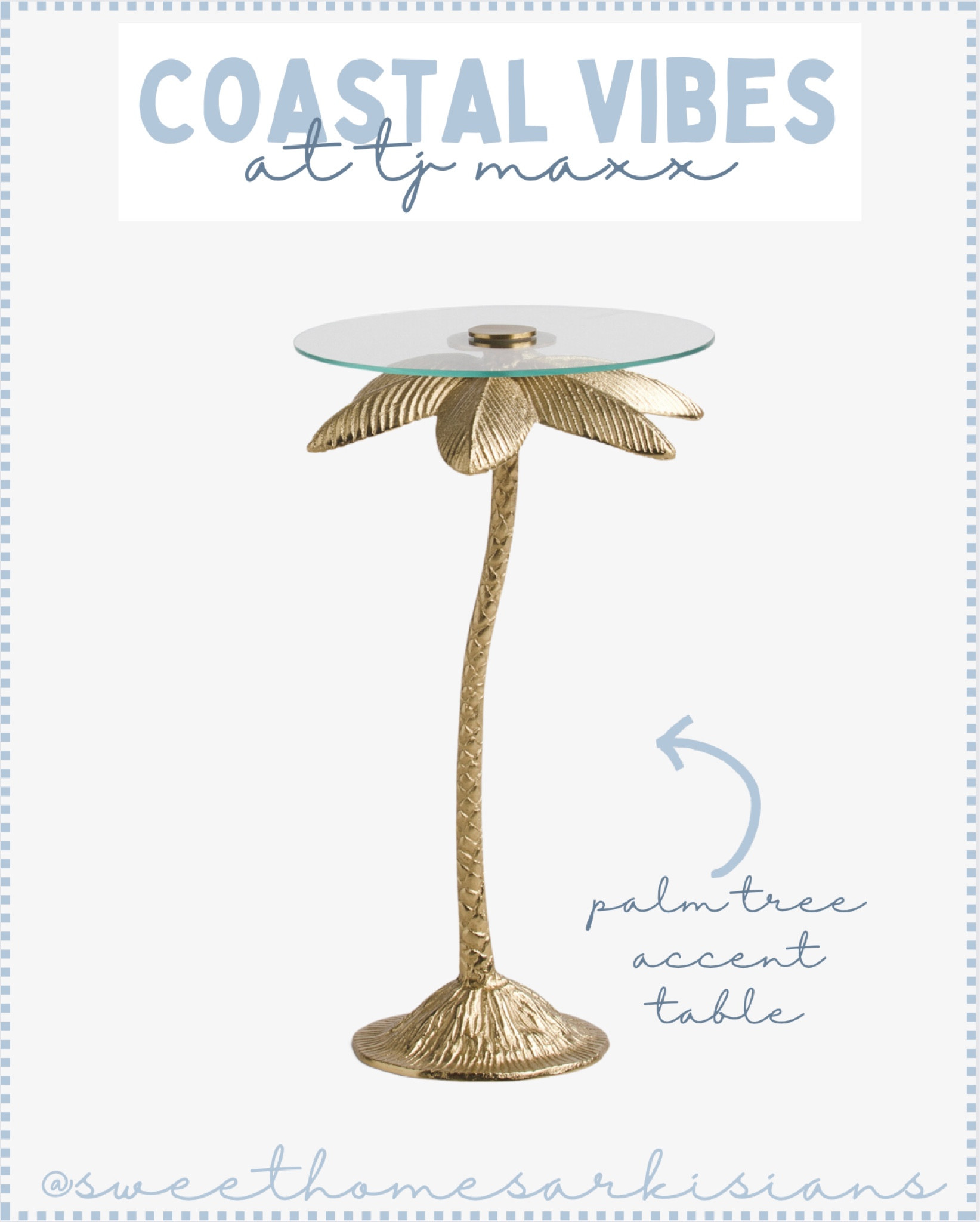 Palm Tree Accent Table curated on LTK