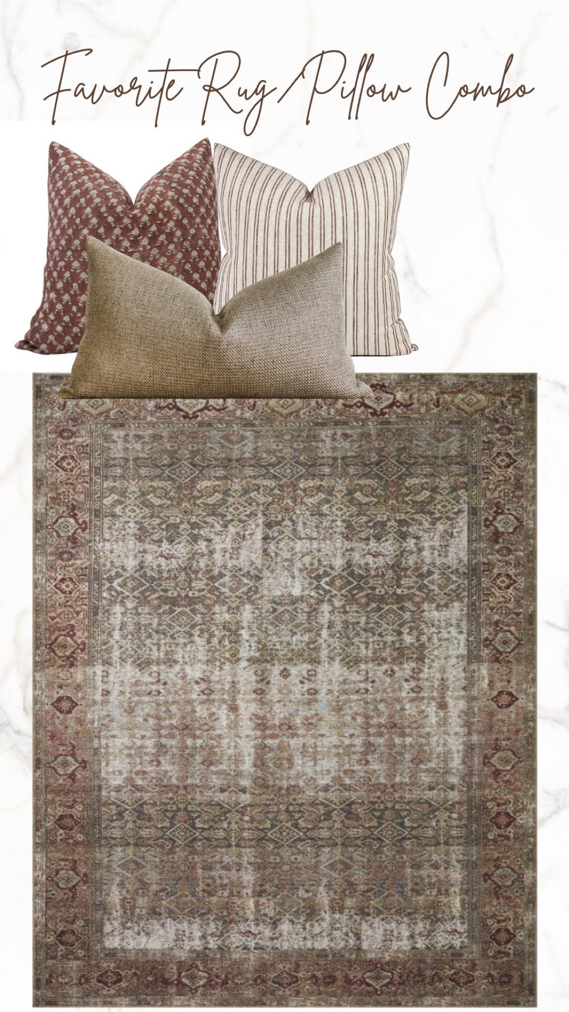 Georgie Performance Moss/Salmon Rug curated on LTK