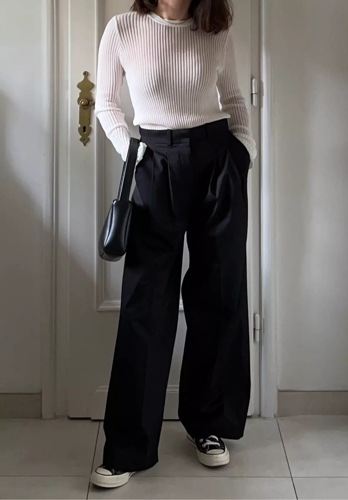 WIDE-LEG TAILORED TWILL TROUSERS curated on LTK WIDE-LEG TAILORED TWILL TROUSERS curated on LTK