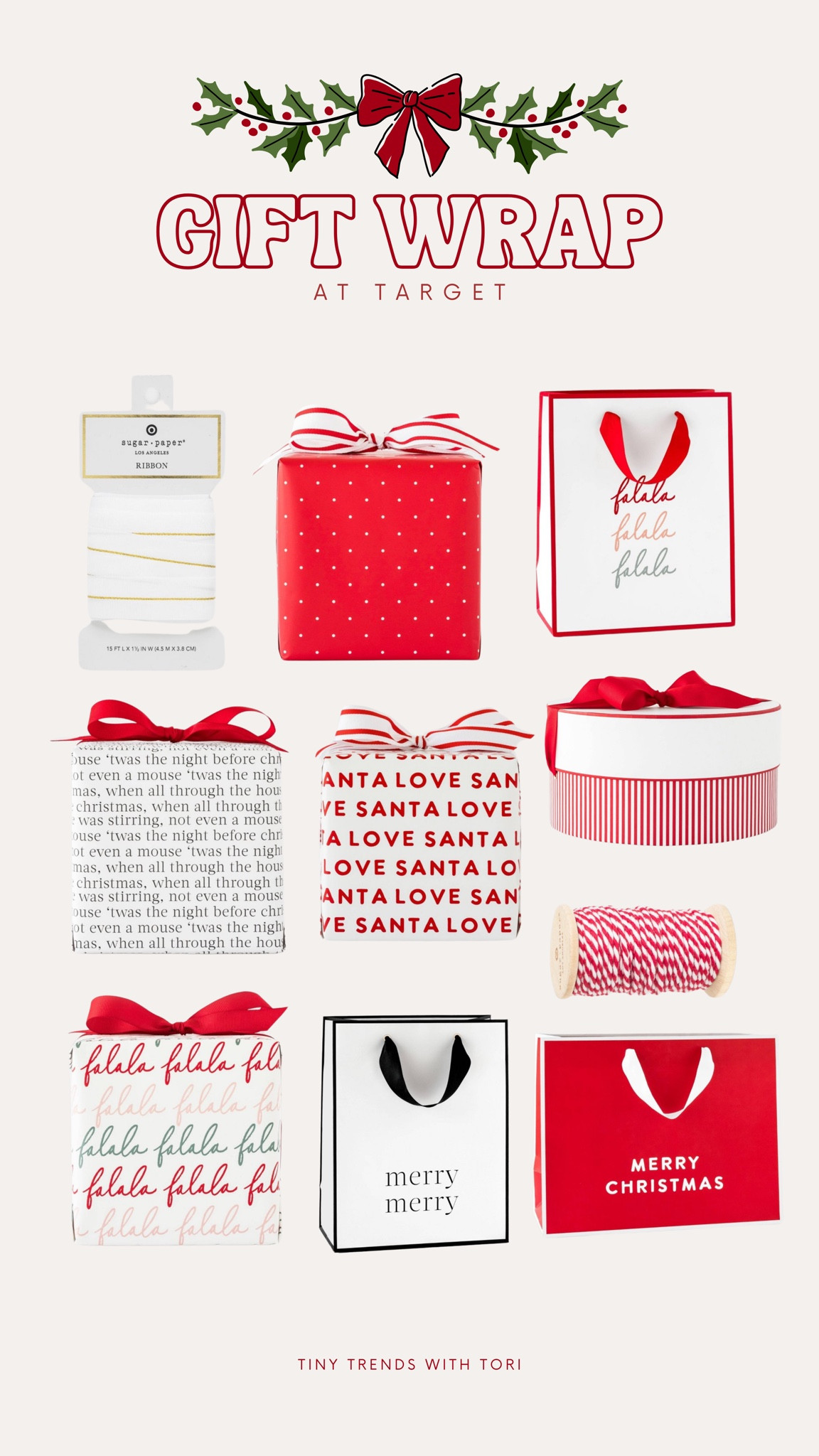 Merry Christmas Script Gift Wrap … curated on LTK
