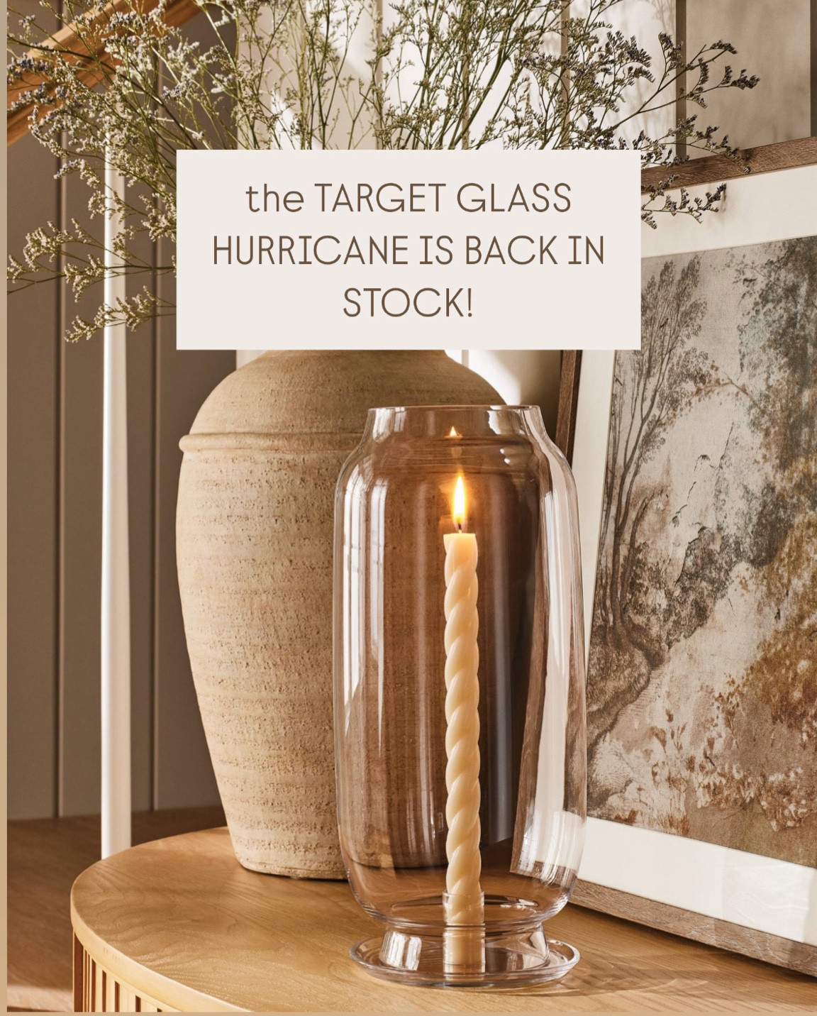 Glass Hurricane Taper Candle … curated on LTK