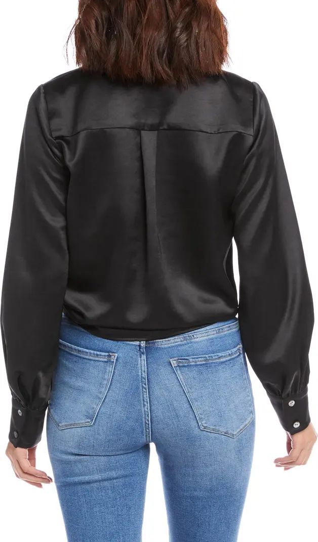 Karen Kane Tie Front Satin Top curated on LTK