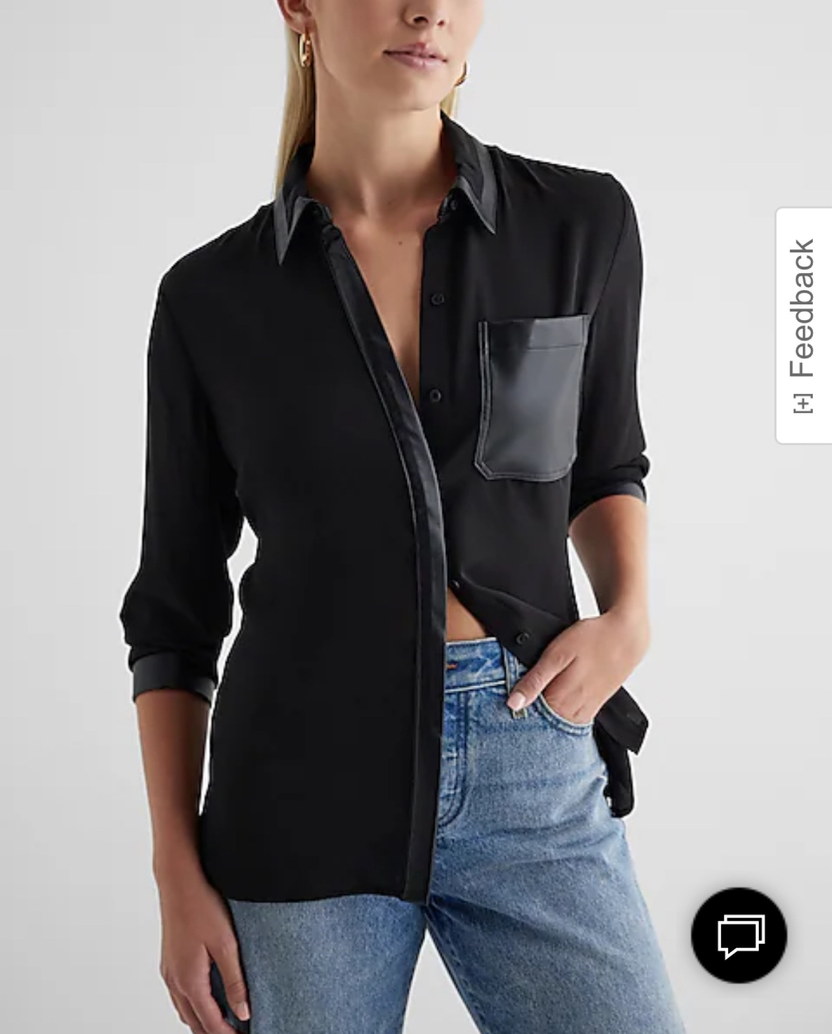 Faux Leather Pocket Tipped Relaxed … curated on LTK