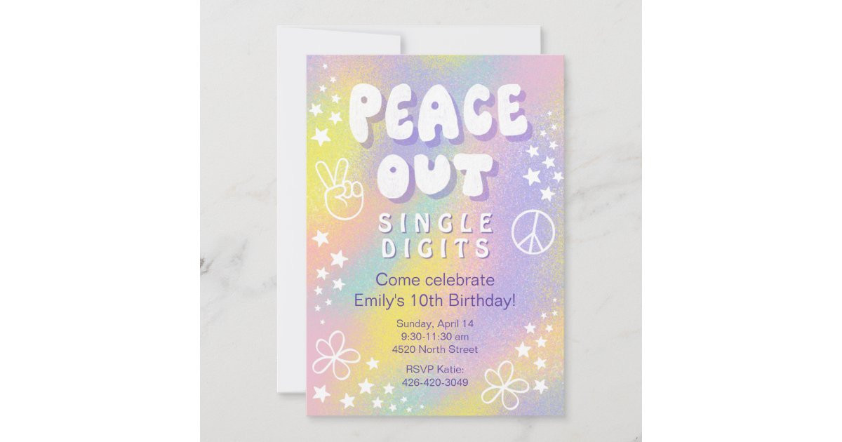 Peace Out Single Digits Birthday … curated on LTK