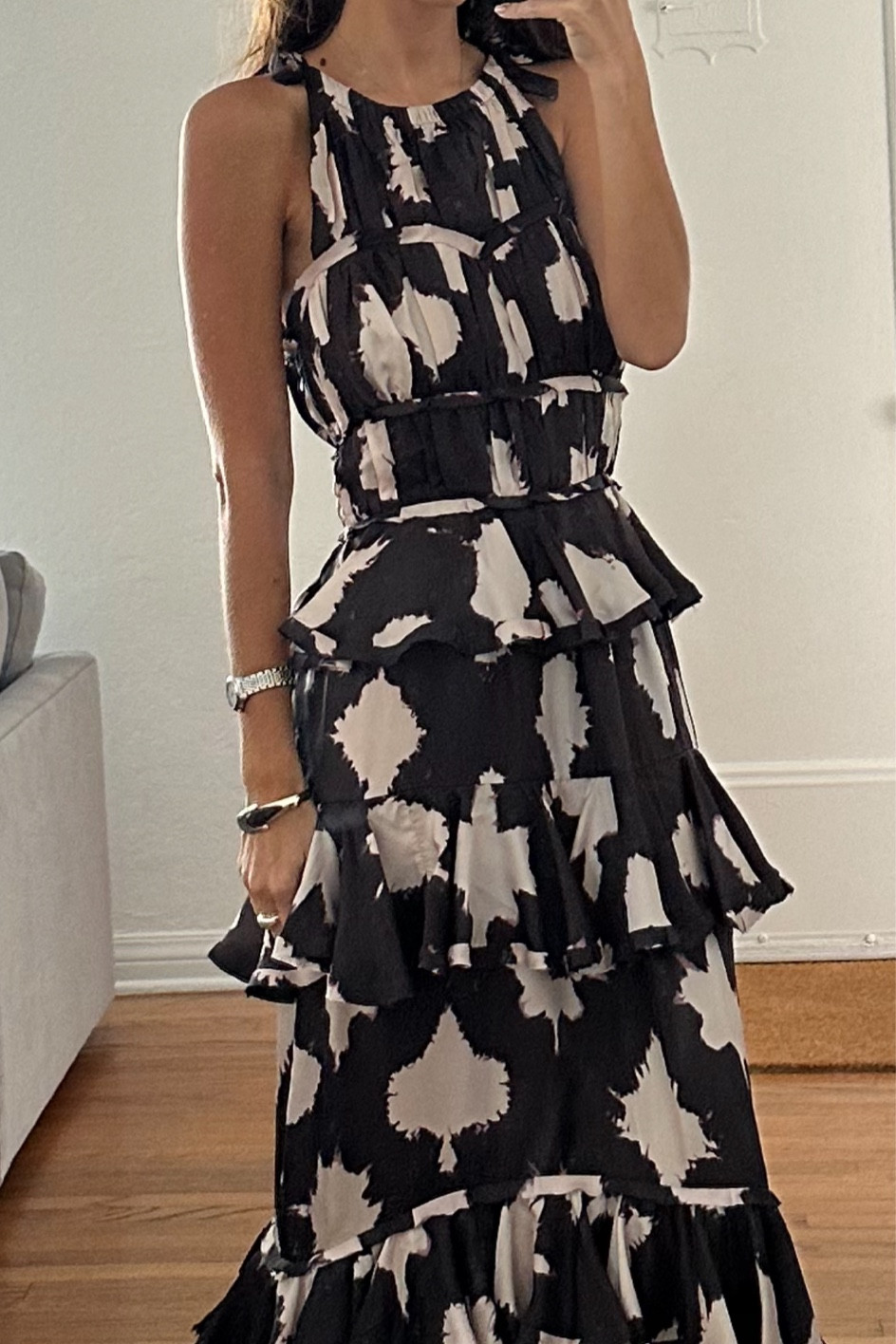 Serafina Tiered Silk Maxi Dress curated on LTK