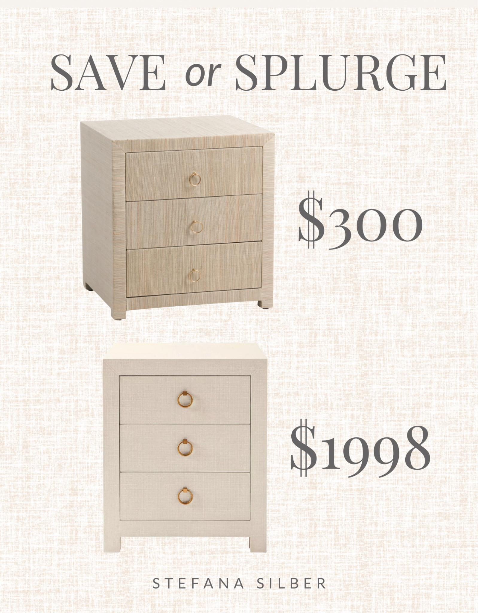 3 Drawer Raffia Side Table curated on LTK