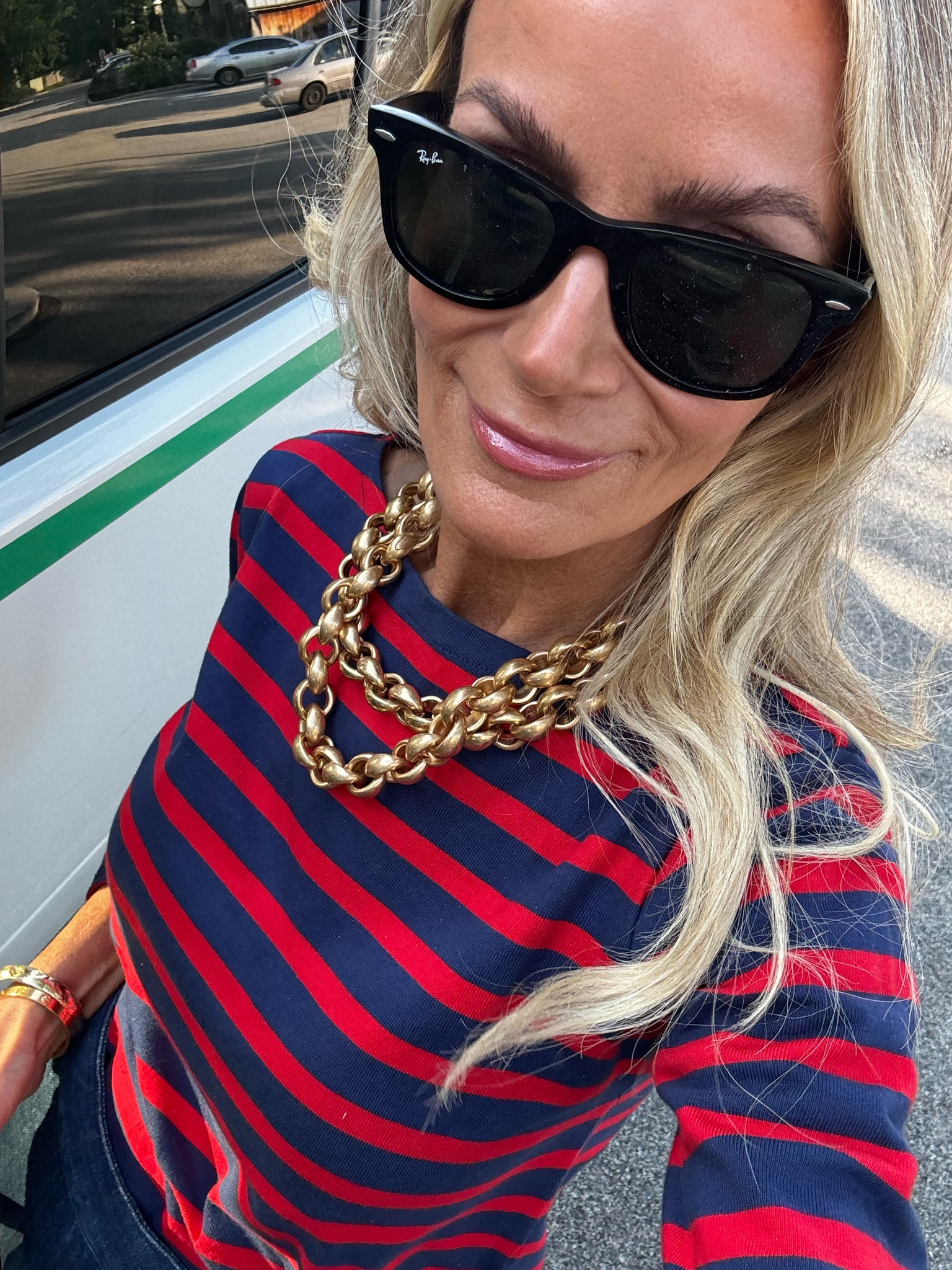 Bulky Curved Chain Link Necklace curated on LTK