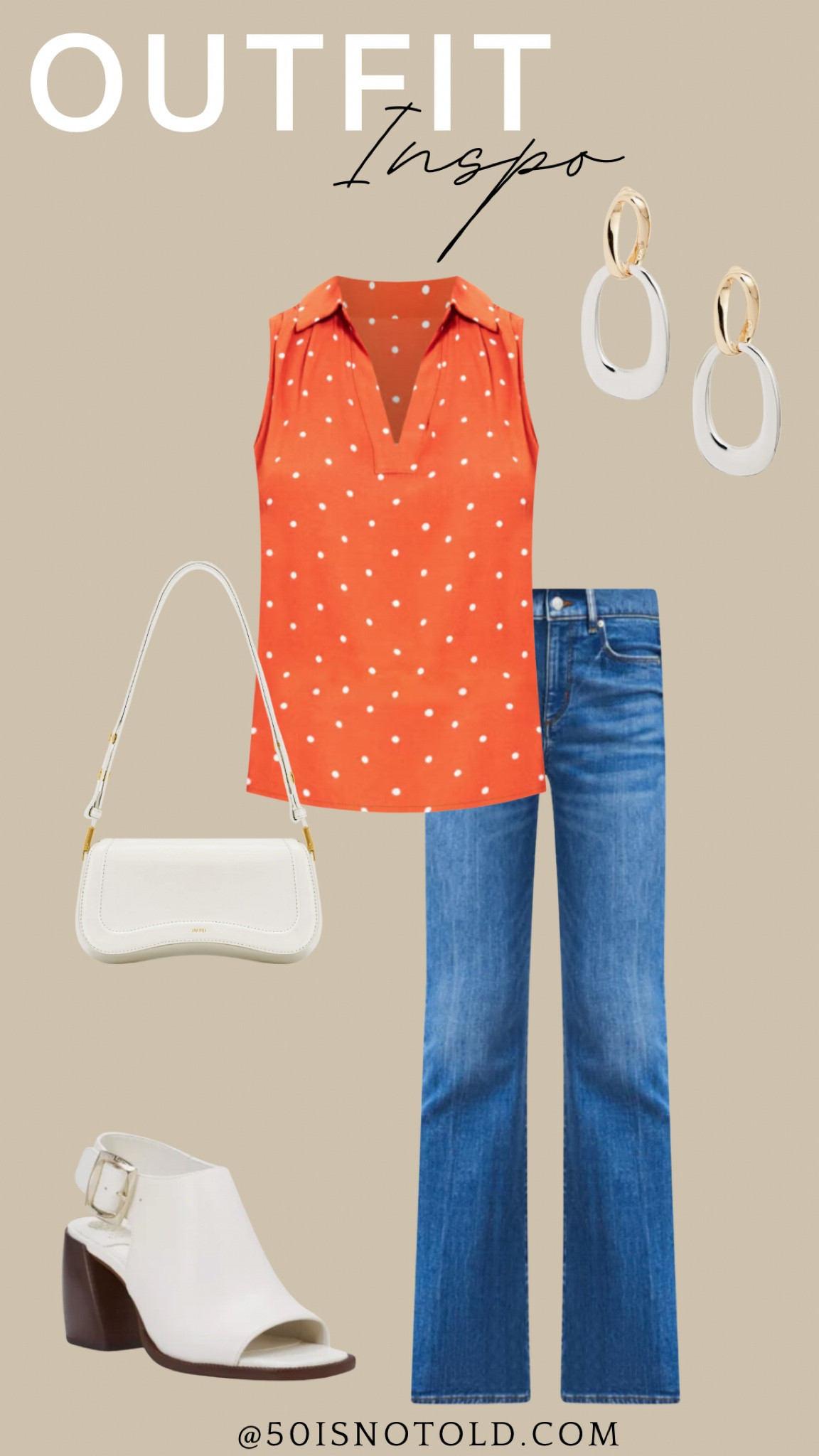 Dotted Collared V-Neck Shell curated on LTK