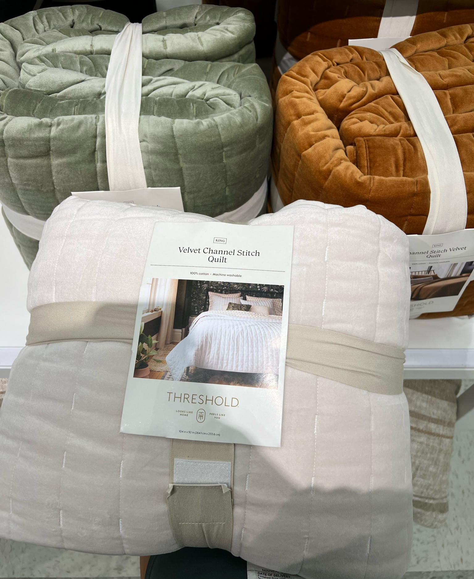 Channel Stitch Velvet Quilt - … curated on LTK