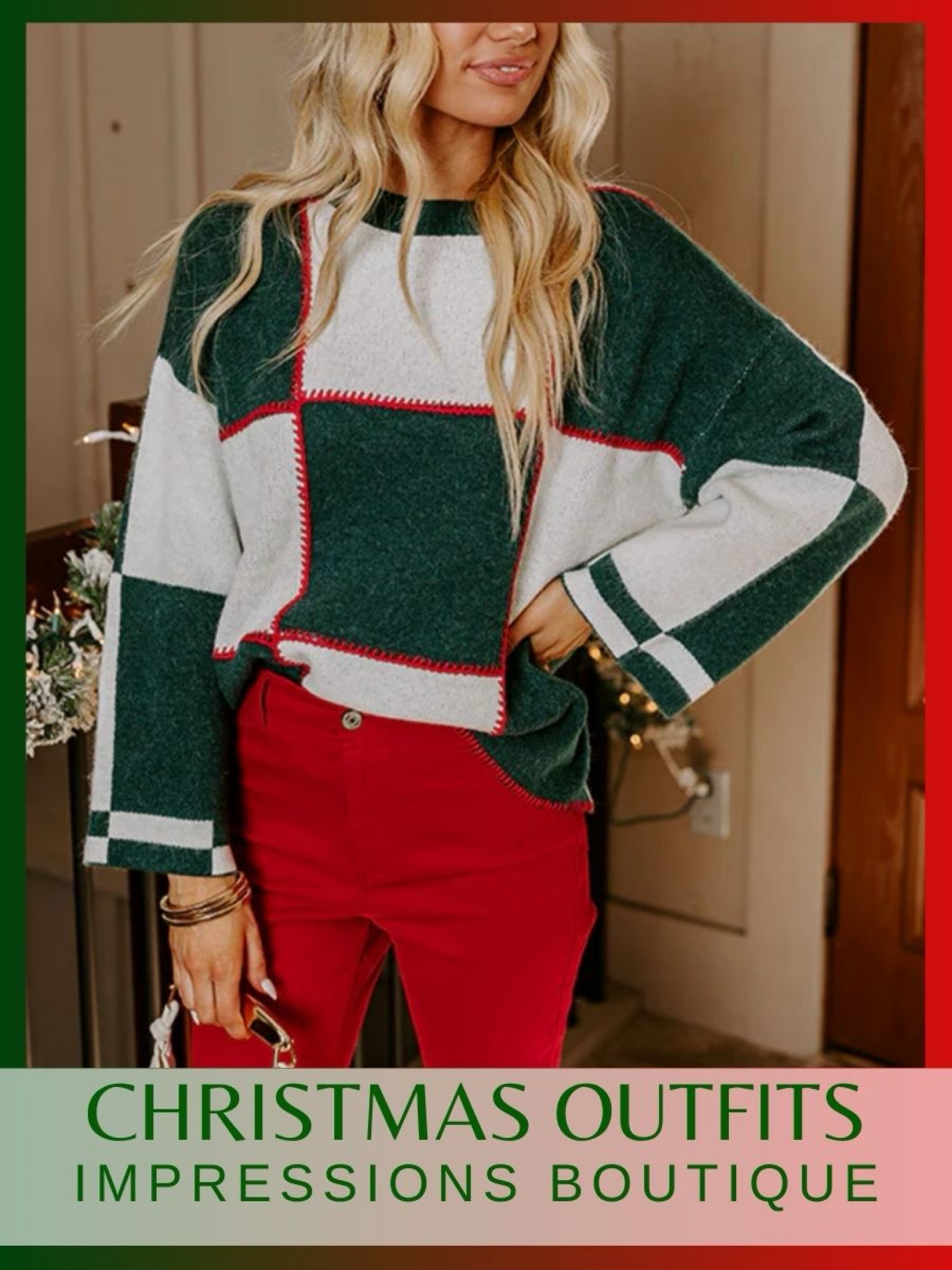 Chic Checkmate Knit Sweater curated on LTK