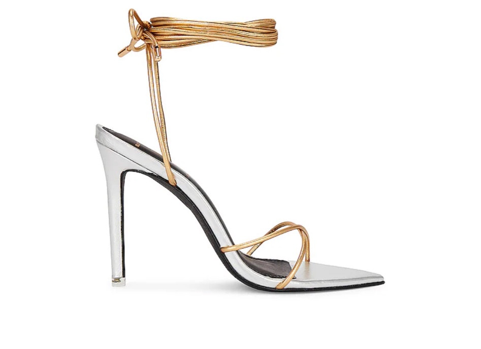 Talia Heel Sandal in Silver & Gold curated on LTK
