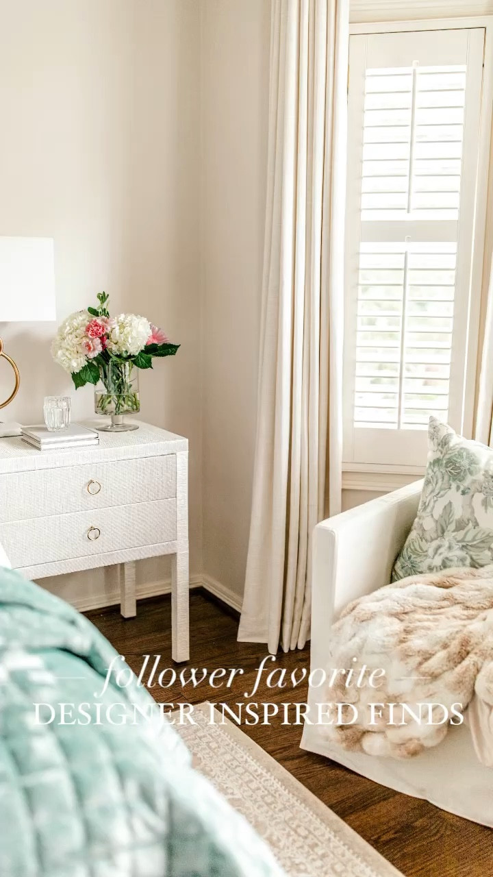 2 Drawer Raffia Woven Side Table curated on LTK