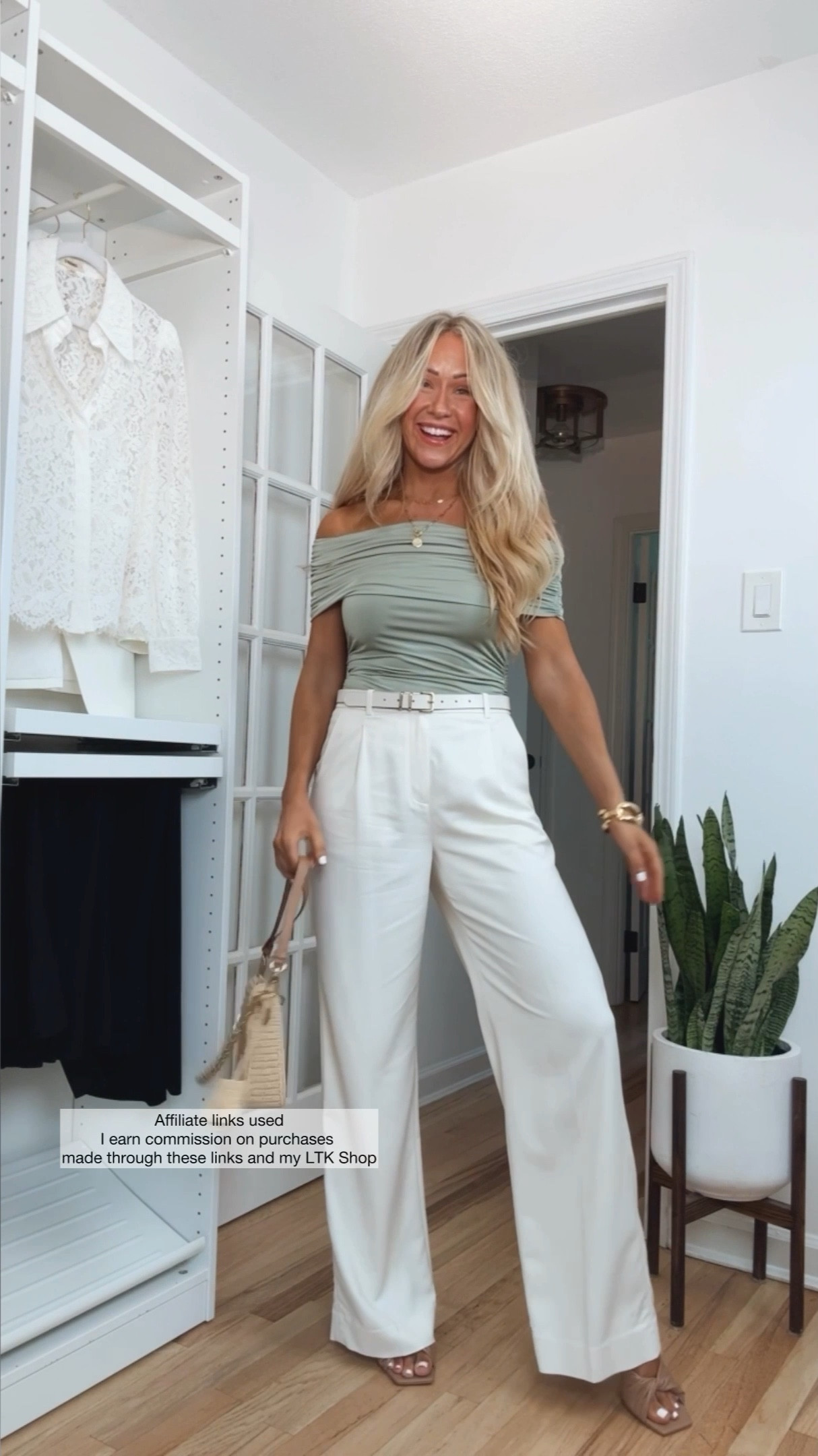 Smocked-neck top in textured gauze curated on LTK