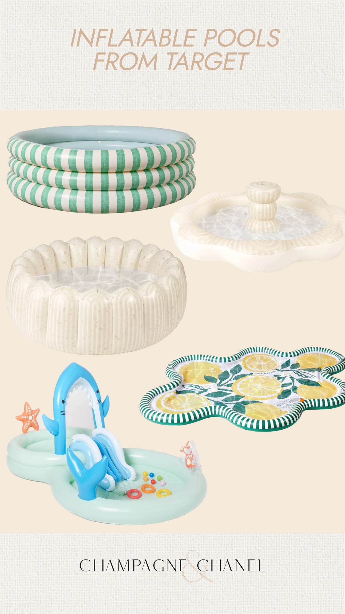 66" Bold Stripe Inflatable Pool … curated on LTK