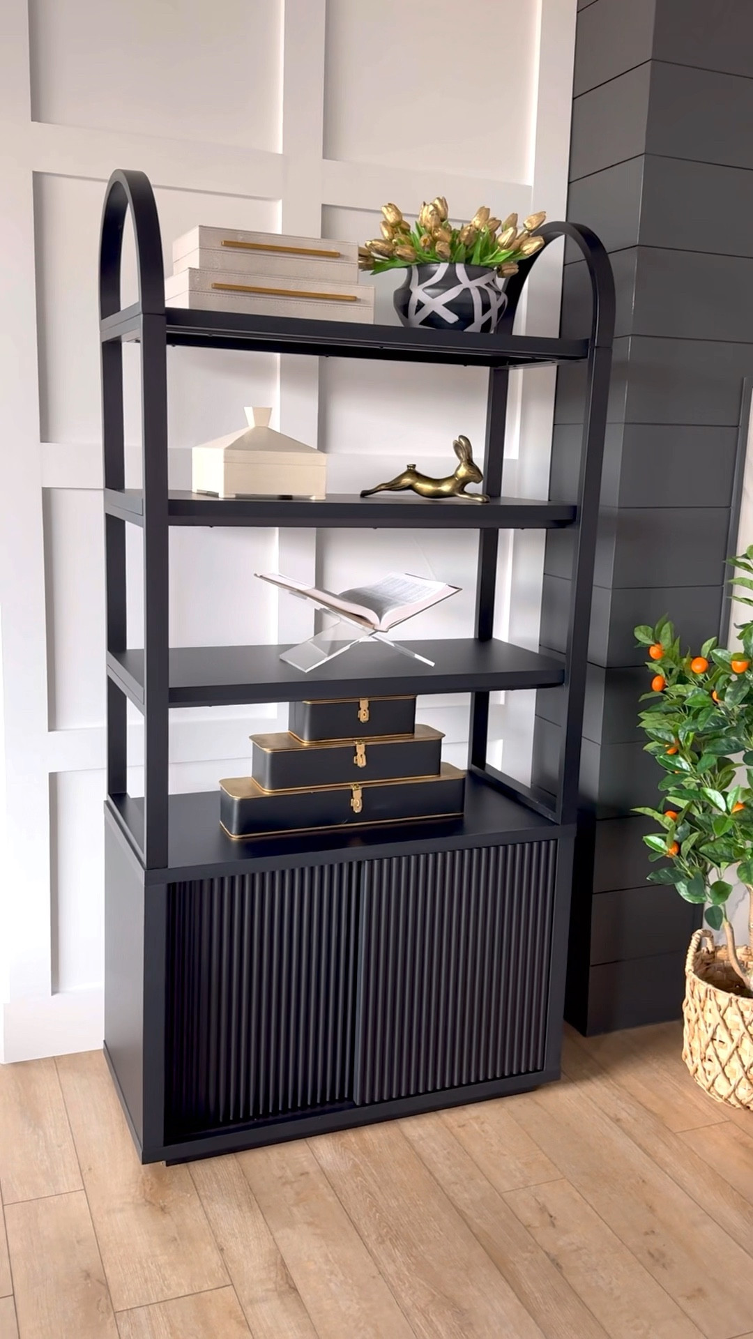 Beautiful Fluted 3-Shelf Bookcase … curated on LTK
