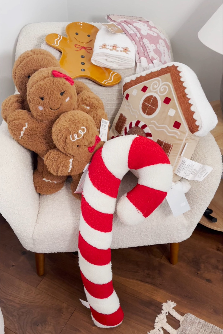 Cozy Teddy Candy Cane Pillow curated on LTK