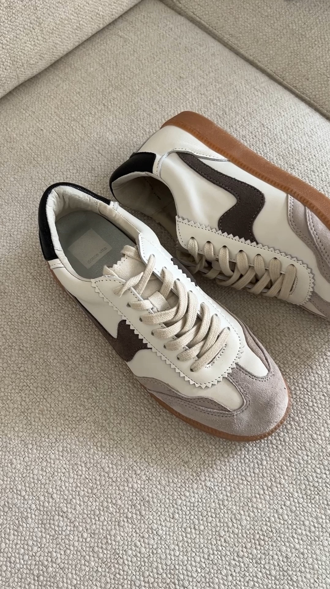 Notice Sneakers White Grey Leather curated on LTK