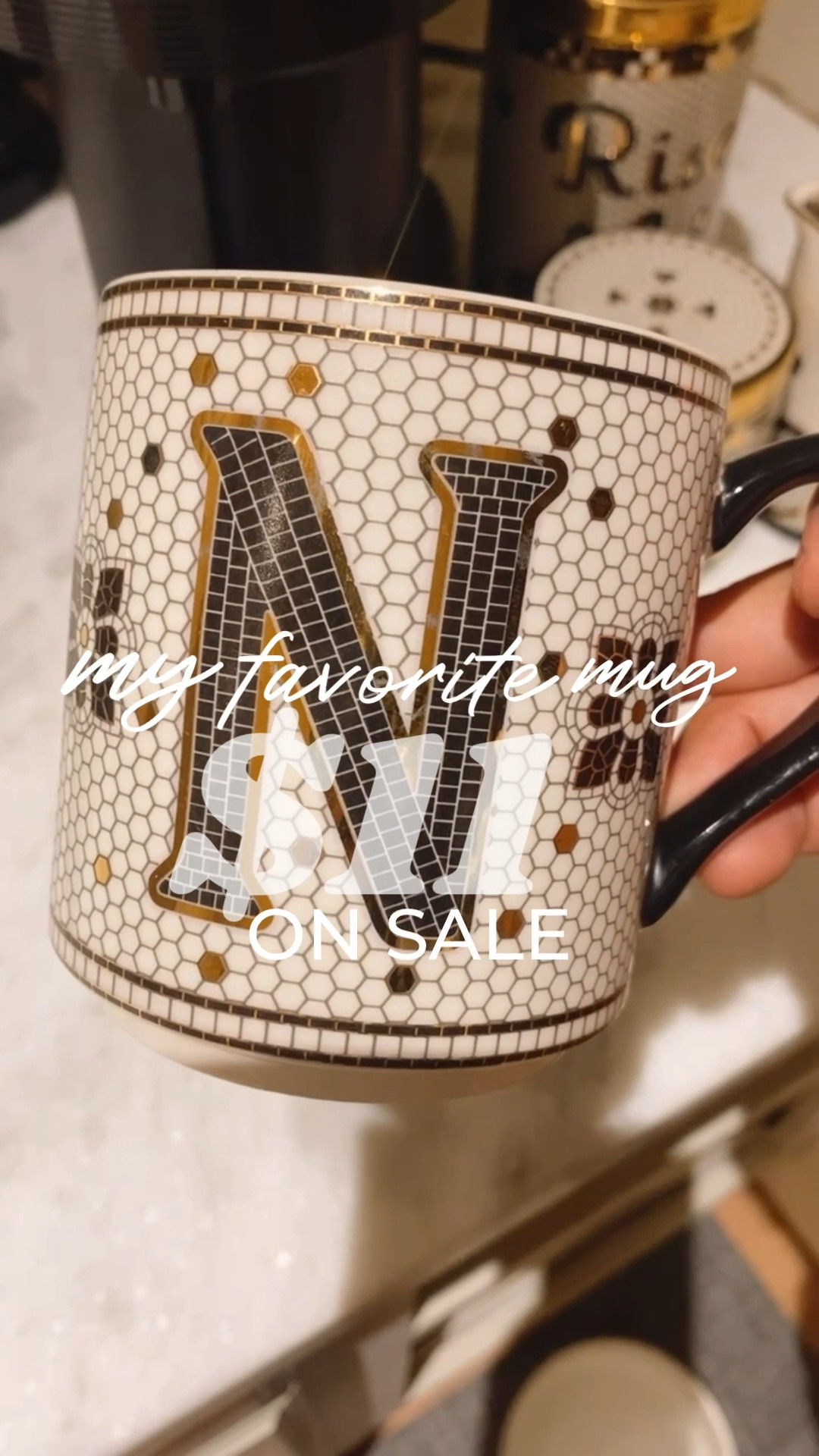 Bistro Tile Margot Monogram Mug curated on LTK