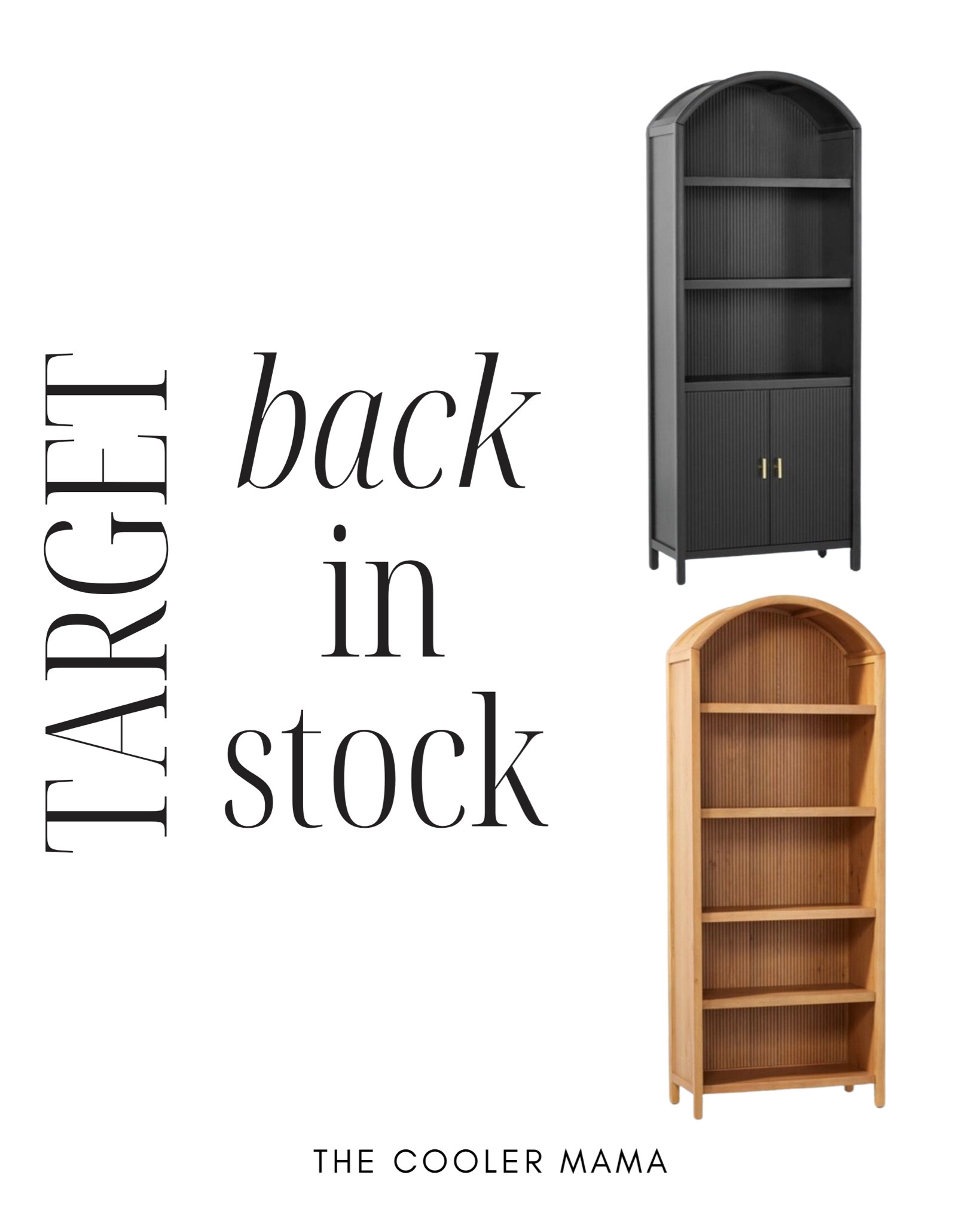 Grooved Wood Arch Bookcase Cabinet … curated on LTK