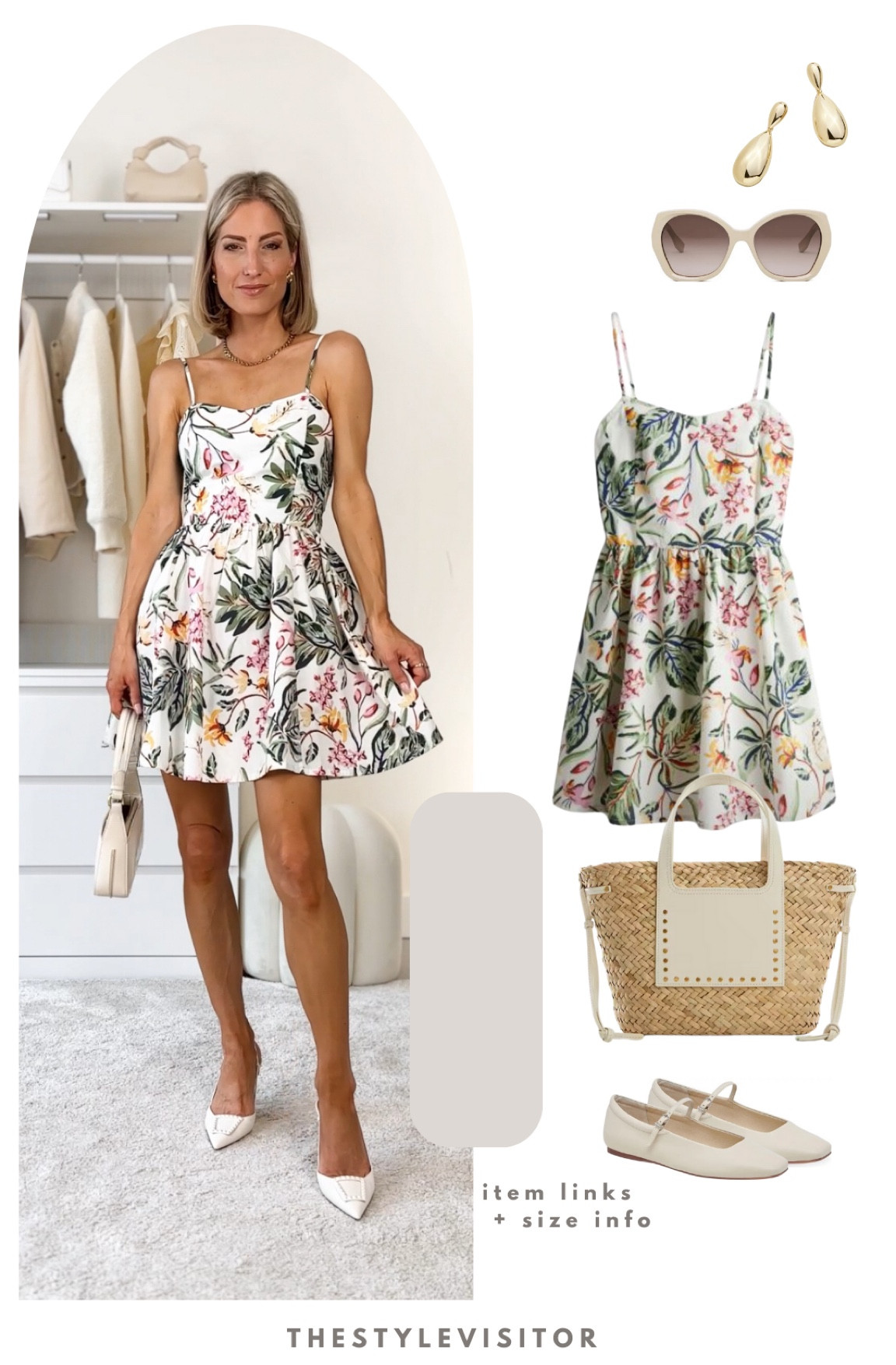 Flared-skirt cotton dress - … curated on LTK