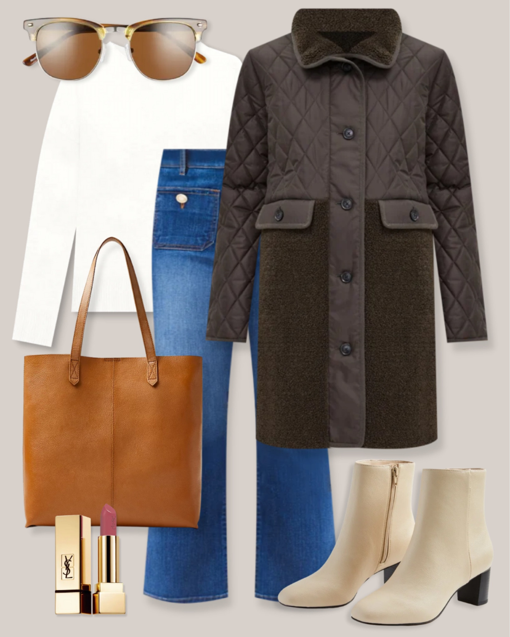 Shearling Mixed Media Coat curated on LTK