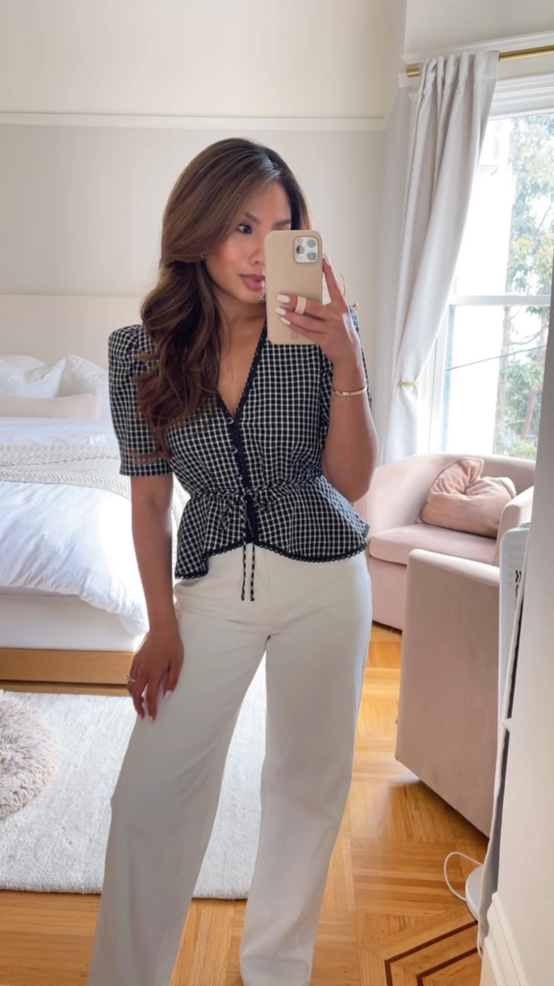 WAYF Gemma Puff Sleeve Peplum Top curated on LTK